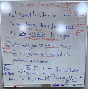 1 Peter 3:15 in Context — Painless Apologetics — Dan Kreft — Seven-Foot ...