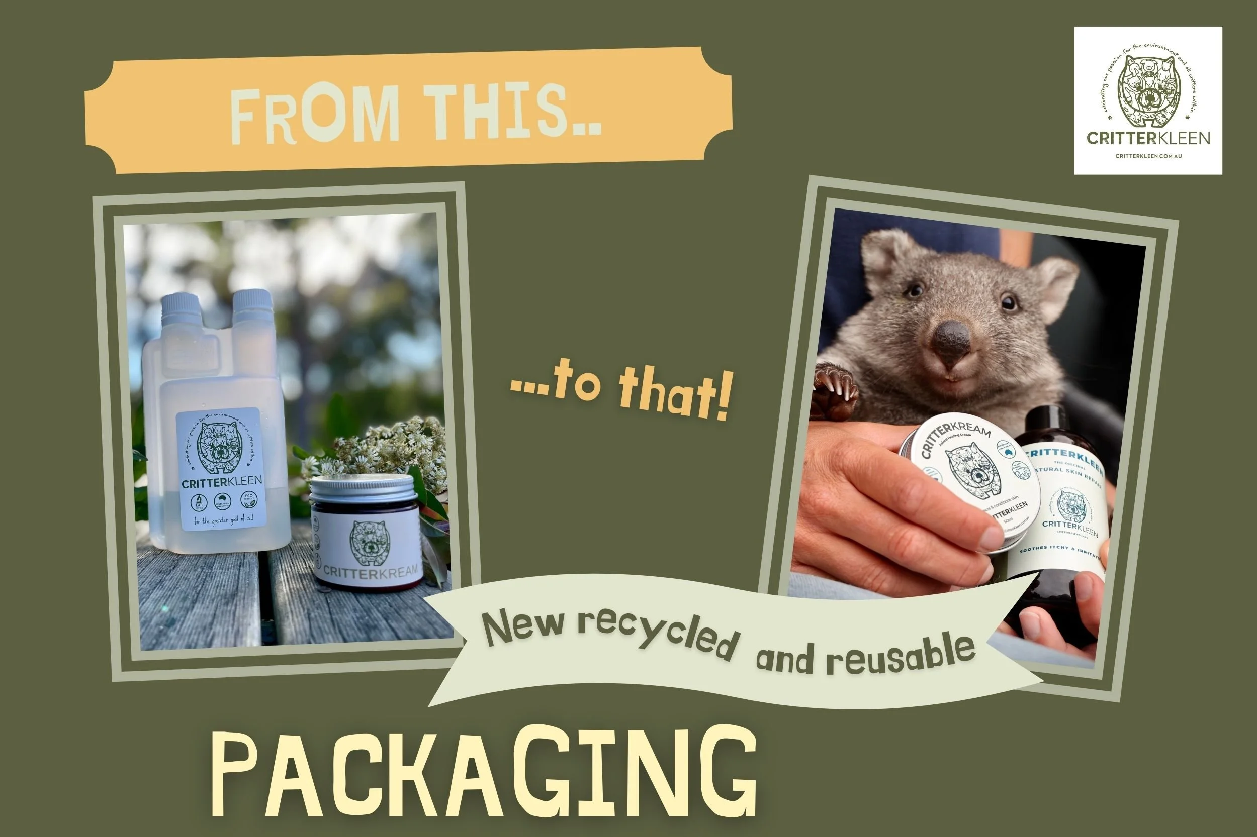 CritterKleen® — New recycled CritterKleen packaging