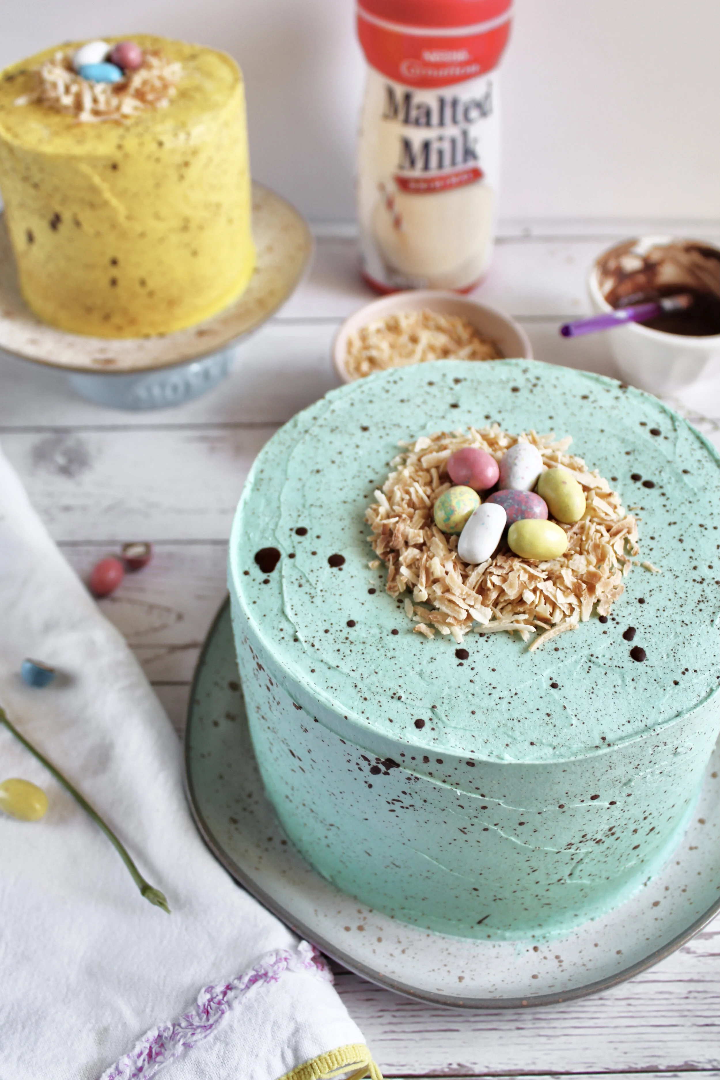 Malted Milk Chocolate Robin's Egg Cake — Poetry & Pies