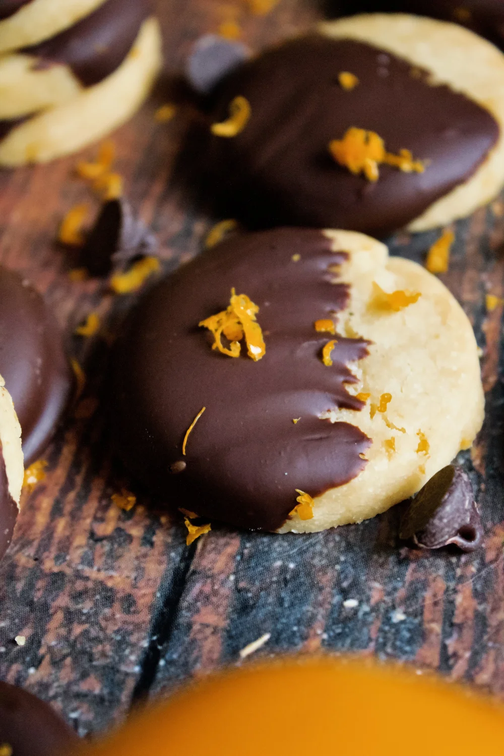Dark Chocolate Orange Shortbread Cookies — Poetry & Pies