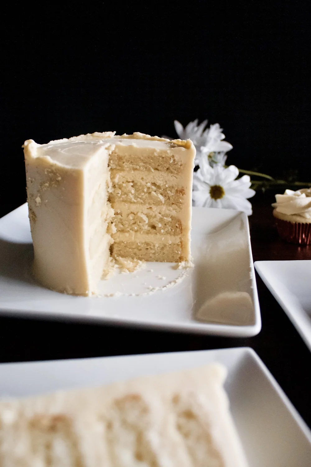 Double Vanilla Cake with Edible Gold Accents — Poetry & Pies