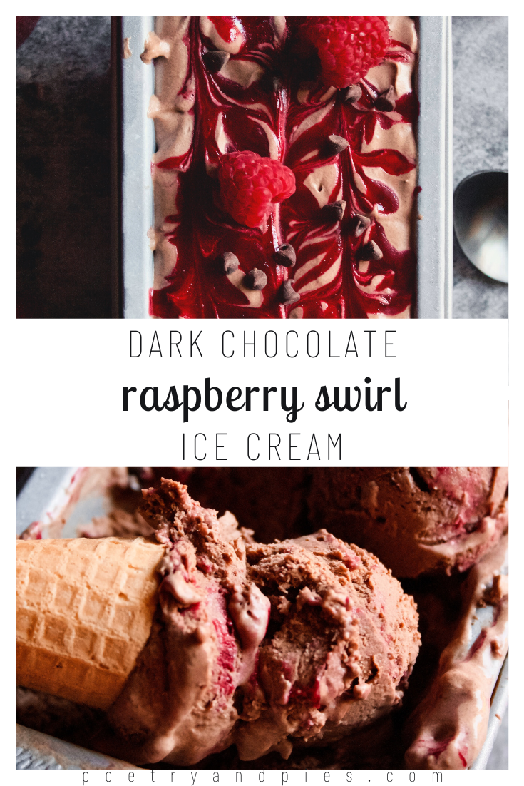 Dark Chocolate Raspberry Swirl Ice Cream — Poetry & Pies