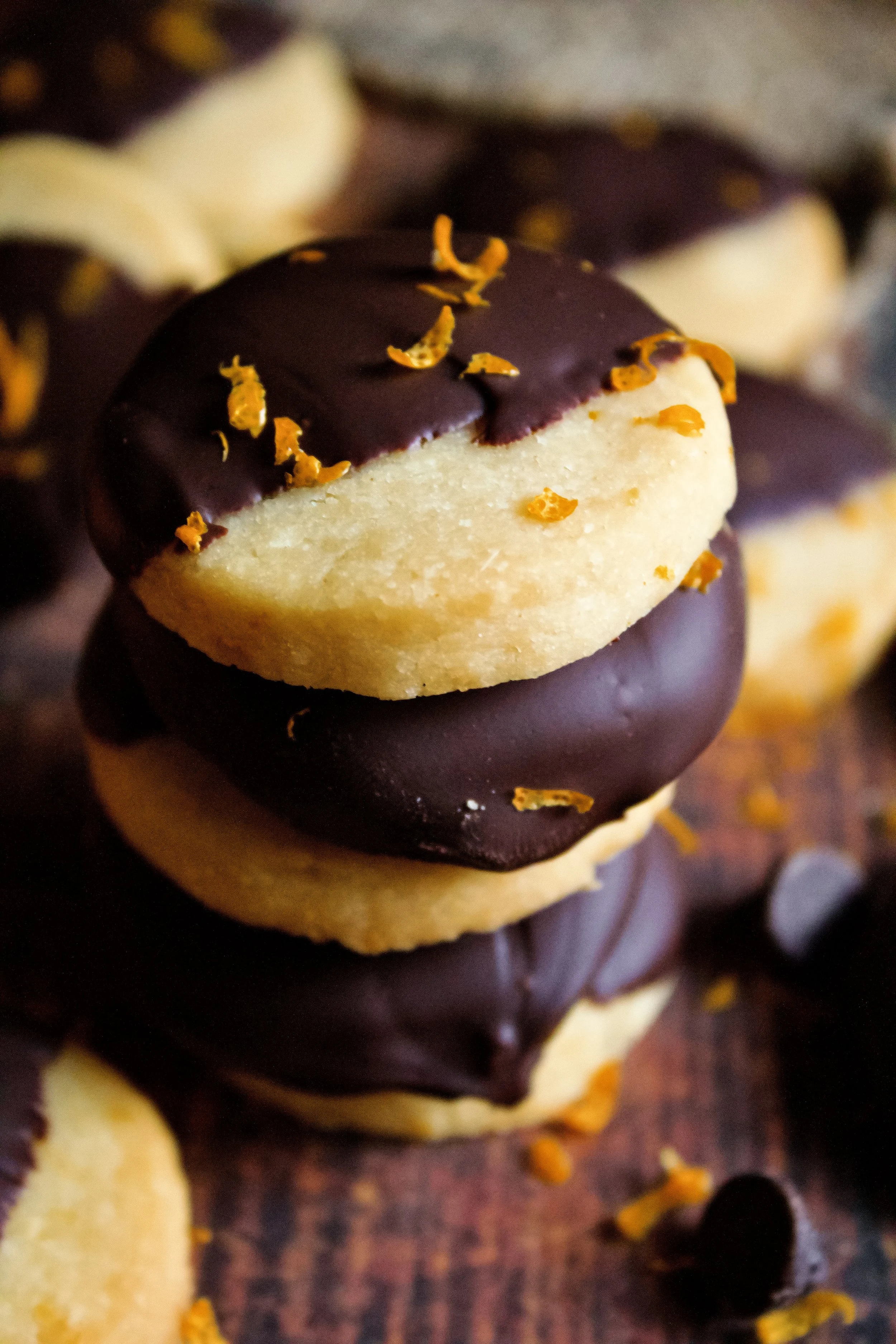 Dark Chocolate Orange Shortbread Cookies Poetry Pies