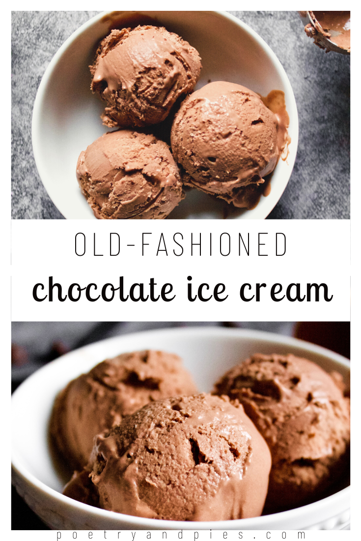 Old-Fashioned Chocolate Ice Cream — Poetry & Pies