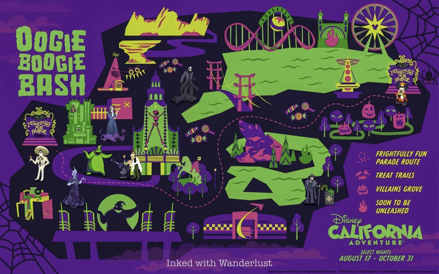 Oogie Boogie Bash Character Guide (2025 Update) — Inked with Wanderlust