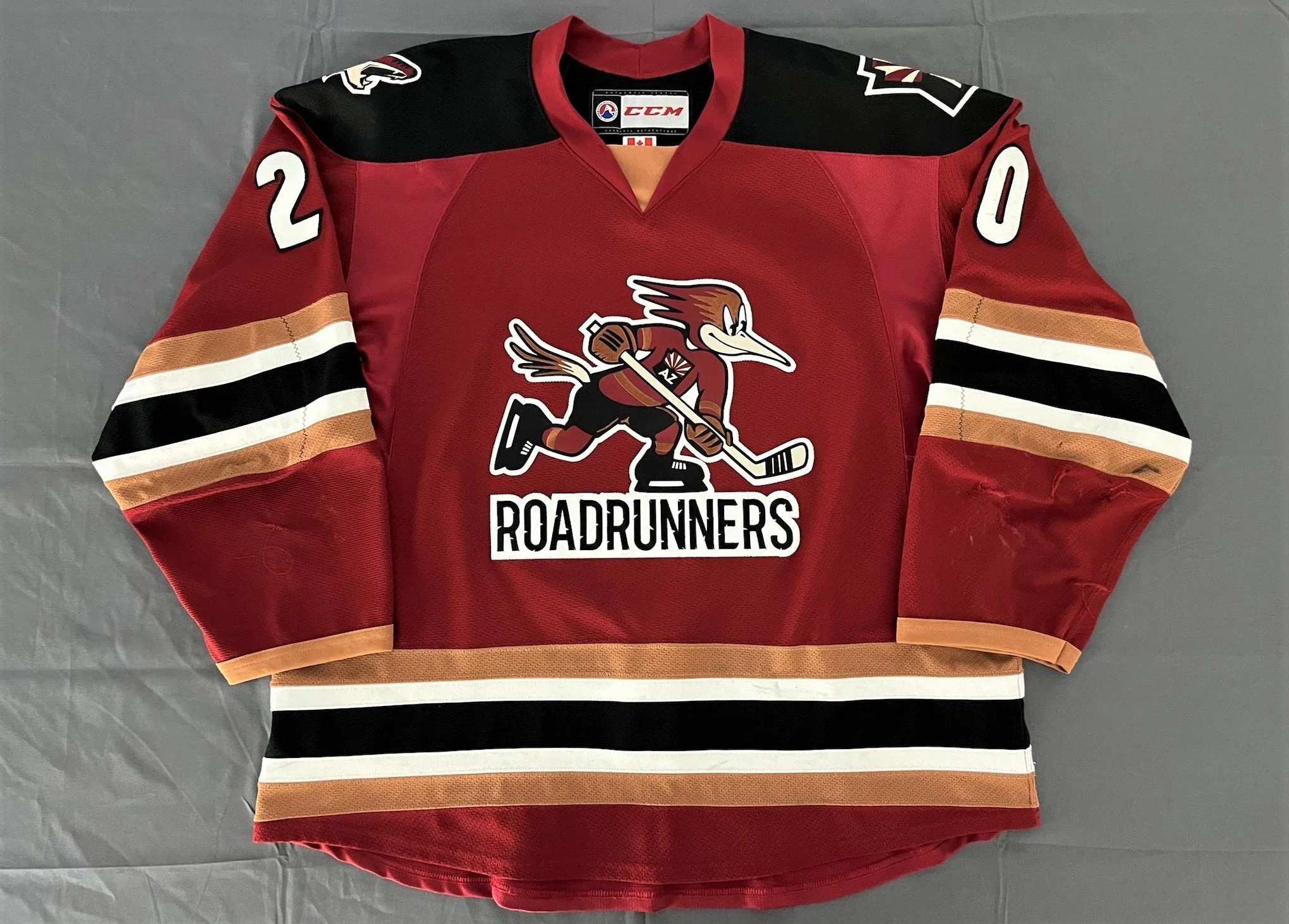 Ryan MacInnis 2016-2017 Tucson Roadrunners Inaugural Red Set Game Worn ...