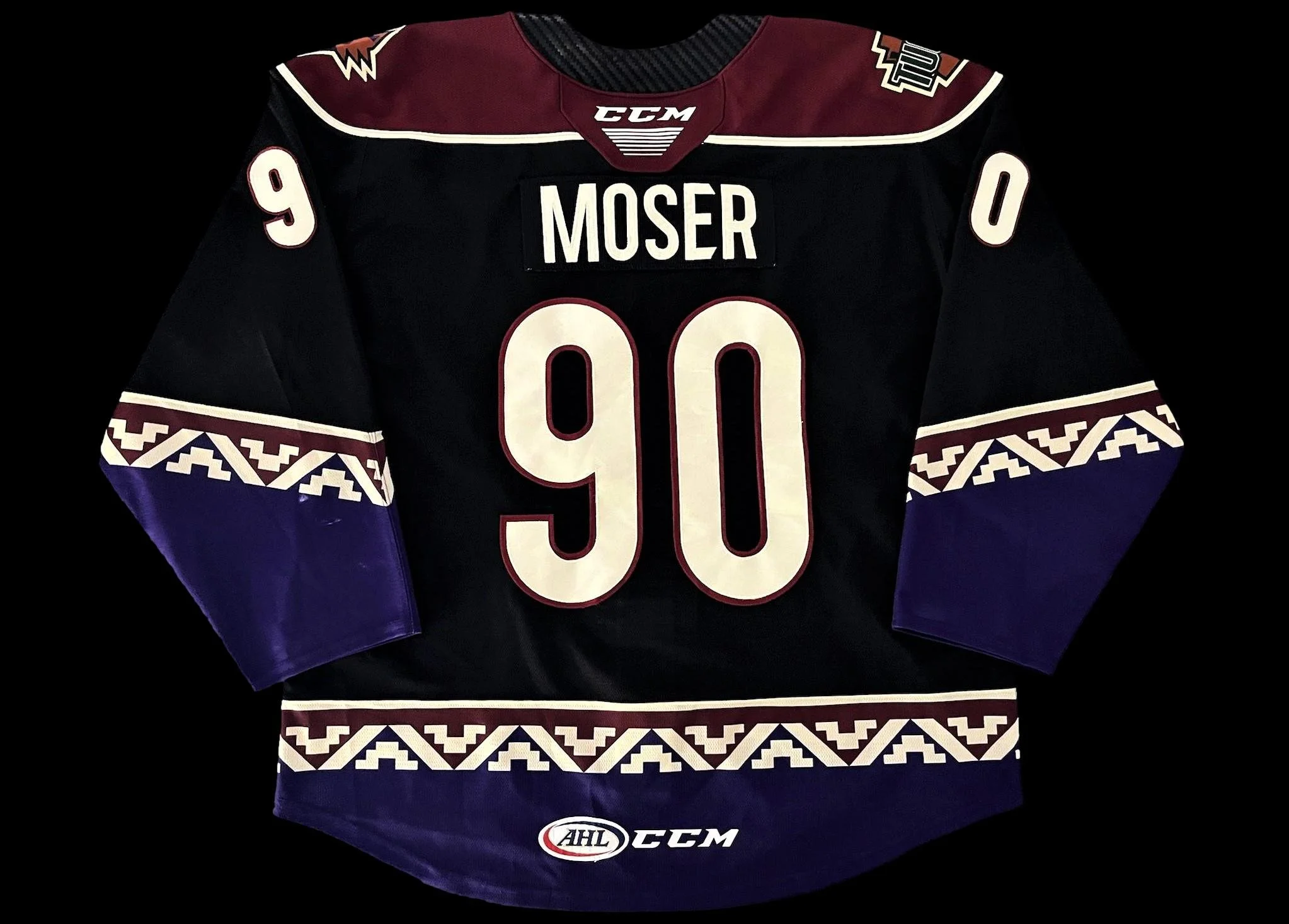 J.J. Moser 2021-2022 Tucson Roadrunners Alternate Set Game Worn Jersey ...
