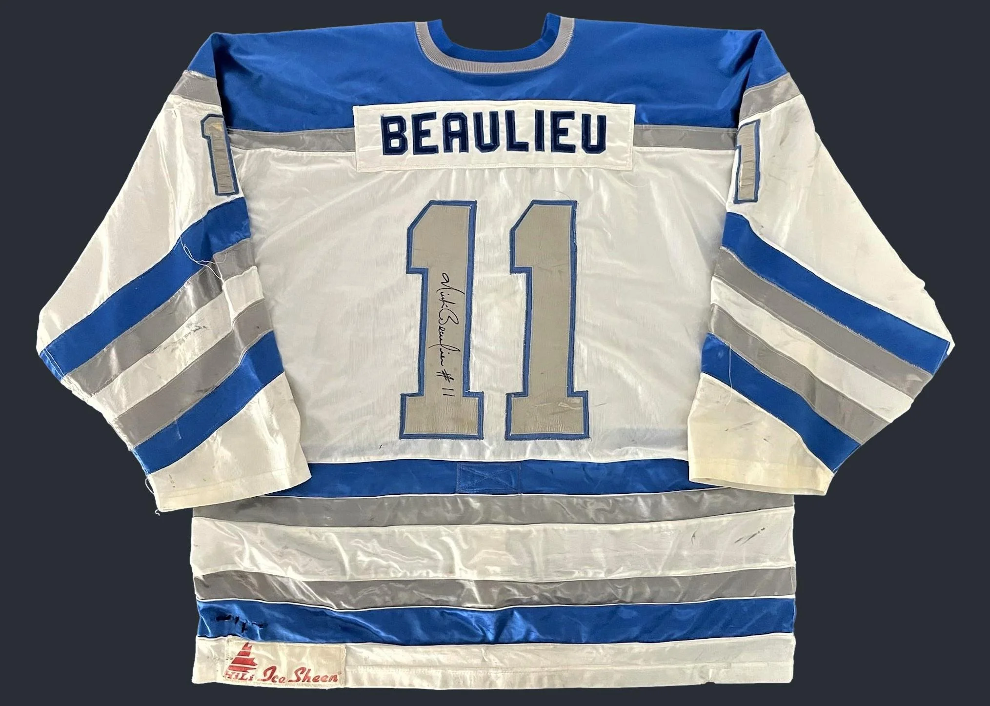 Nick Beaulieu 1989-1990 Phoenix Roadrunners White Set Game Worn Jersey ...