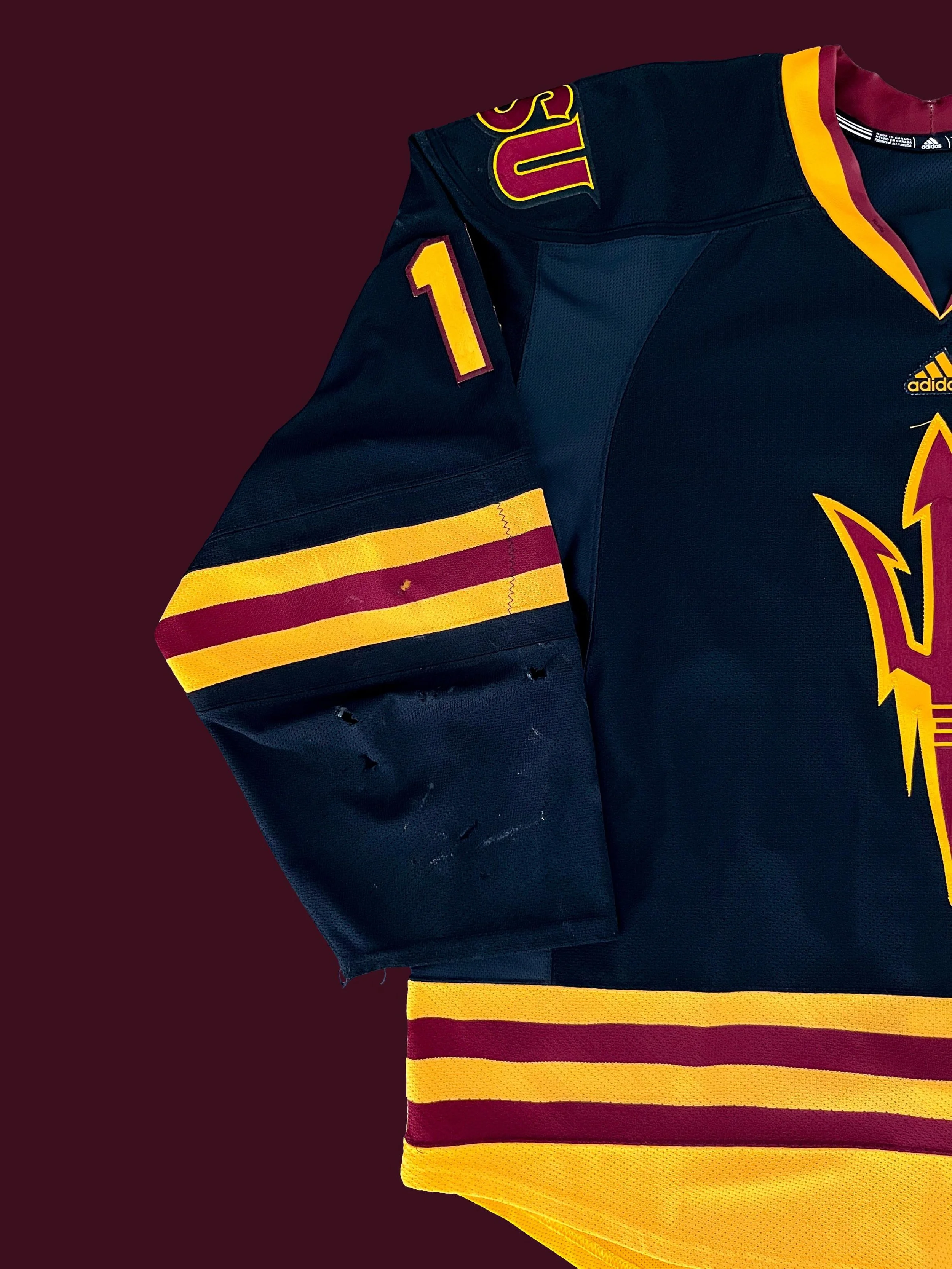 Wade Murphy 2016-2017 Arizona State Sun Devils Hockey Black Set Game ...