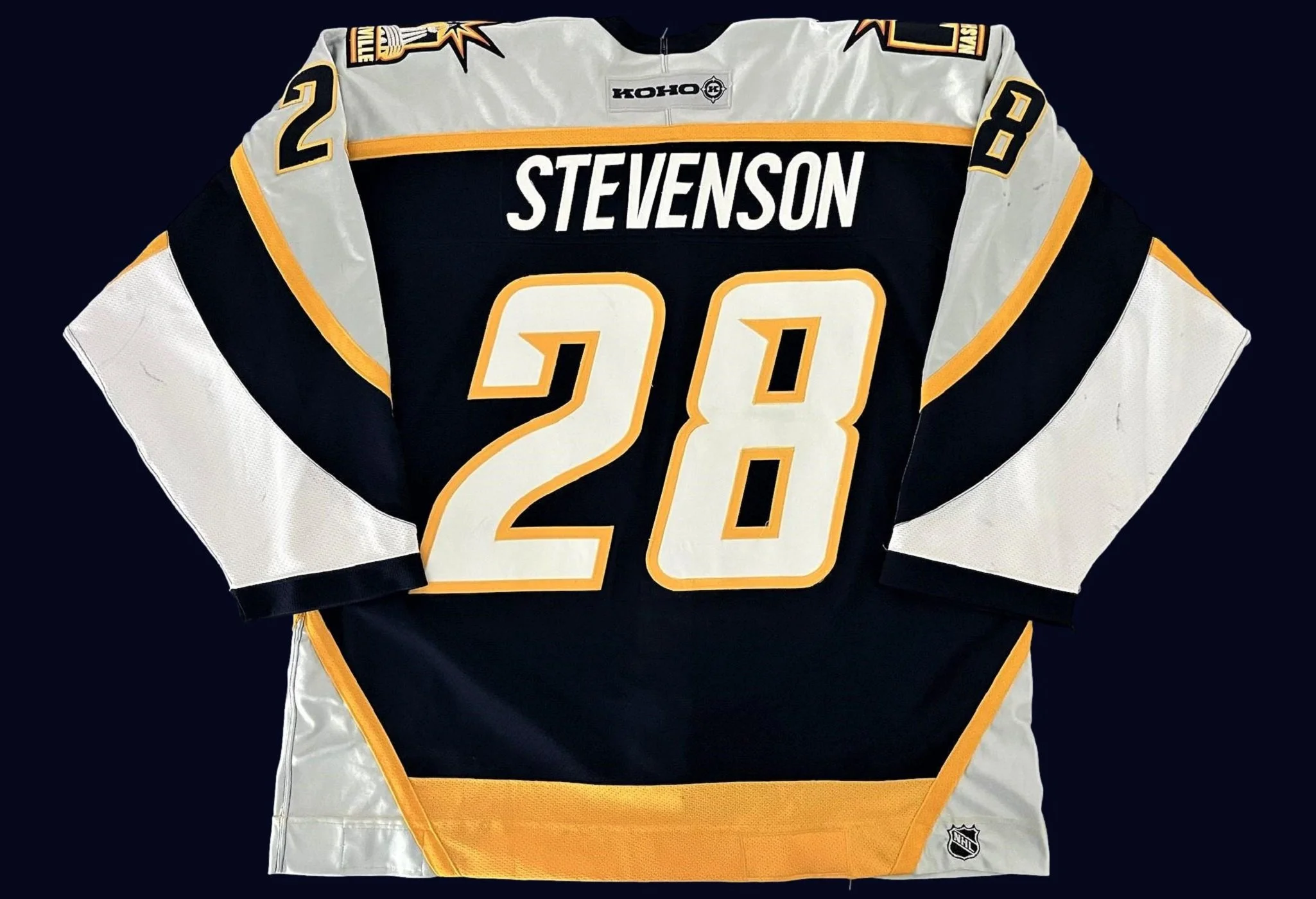 Jeremy Stevenson 2003-2004 Nashville Predators Navy Set 2 Game Worn ...