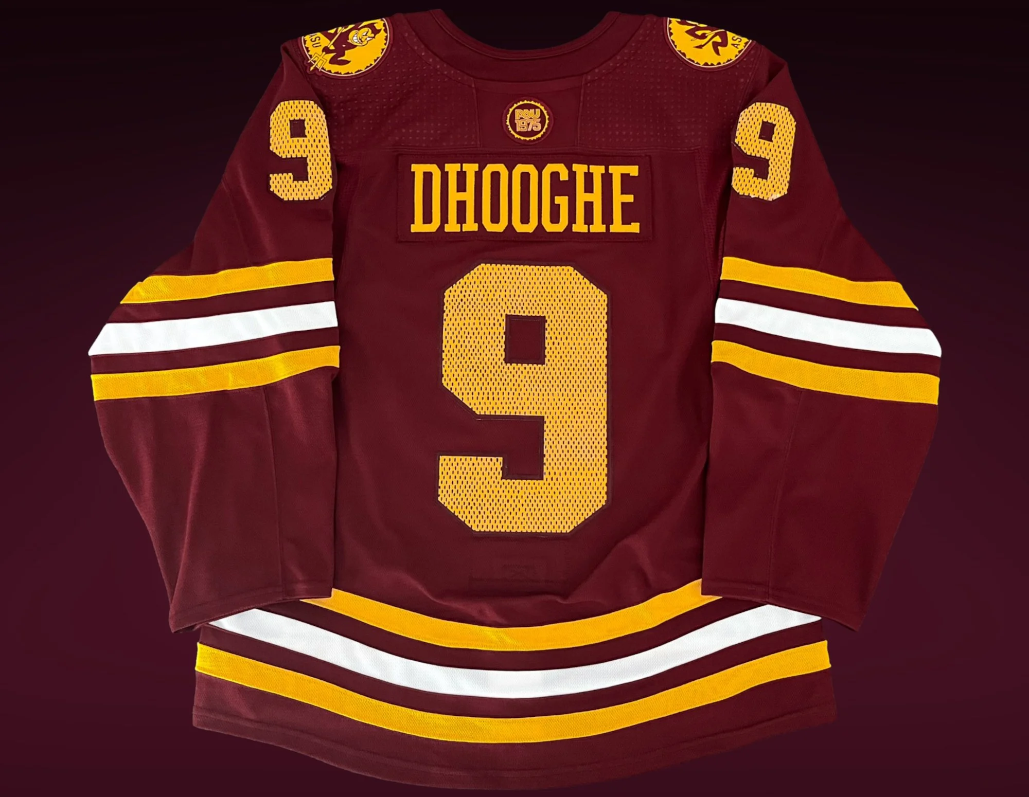 Sean Dhooghe 2020-2021 Arizona State Sun Devils Hockey 1975 Sunburst ...