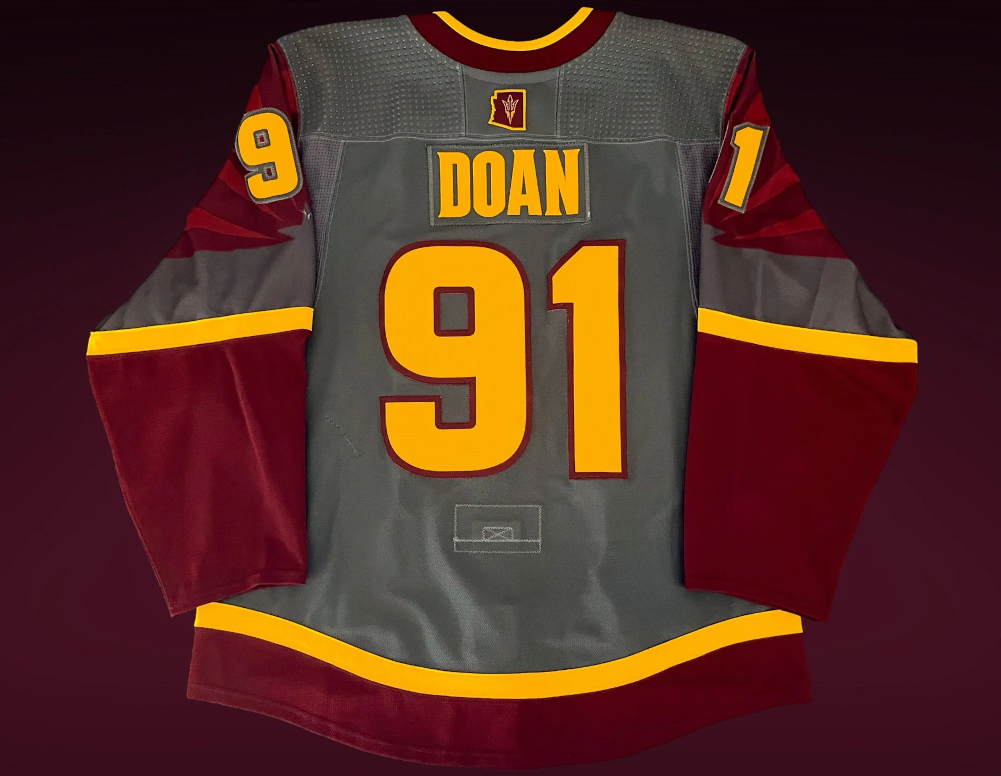 Josh Doan 2021-2022 Arizona State Sun Devils Hockey Gray Set Game Worn ...