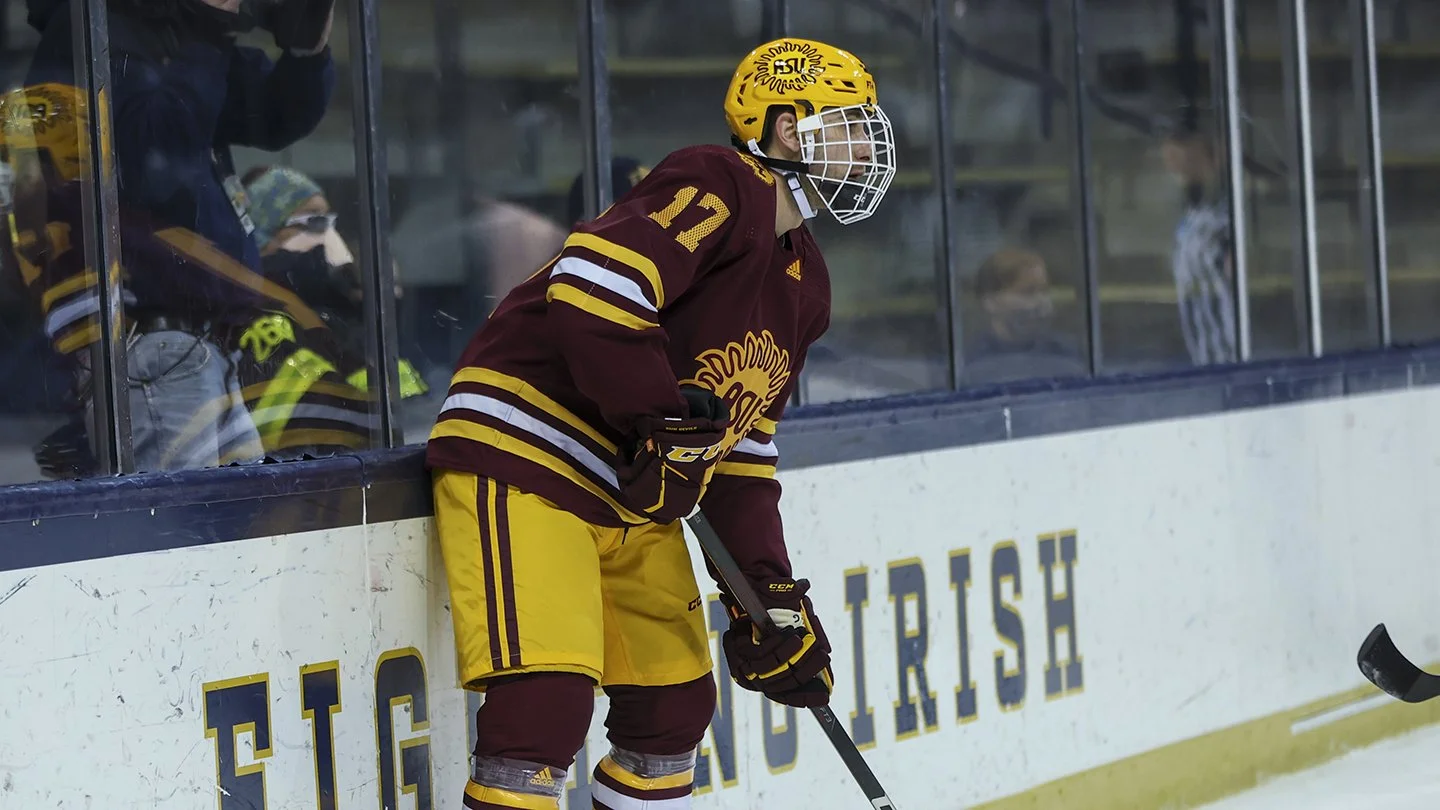 Jacob Semik 2020-2021 Arizona State Sun Devils Hockey 1975 Sunburst Set ...