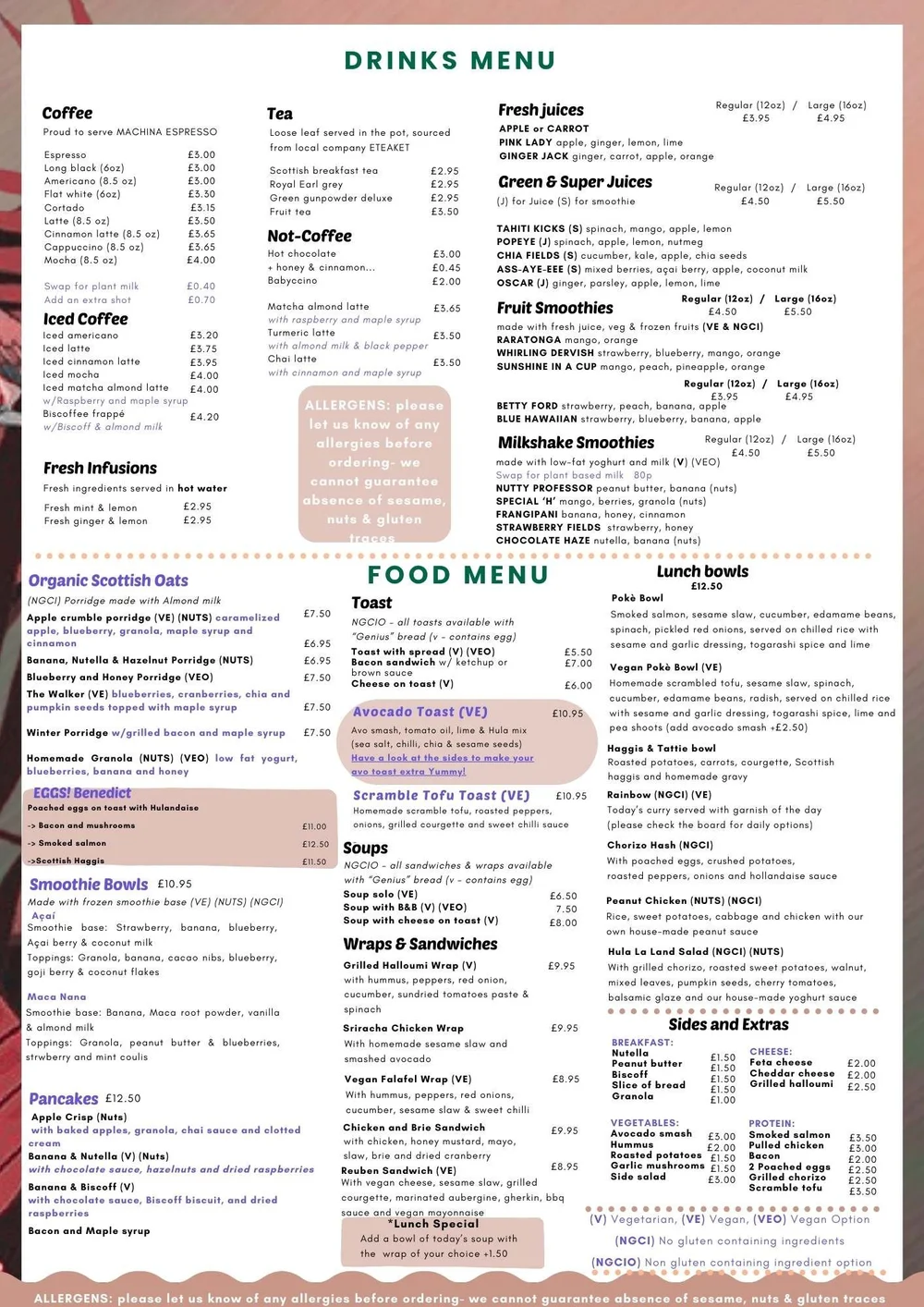 Hula - Breakfast & Brunch Menu
