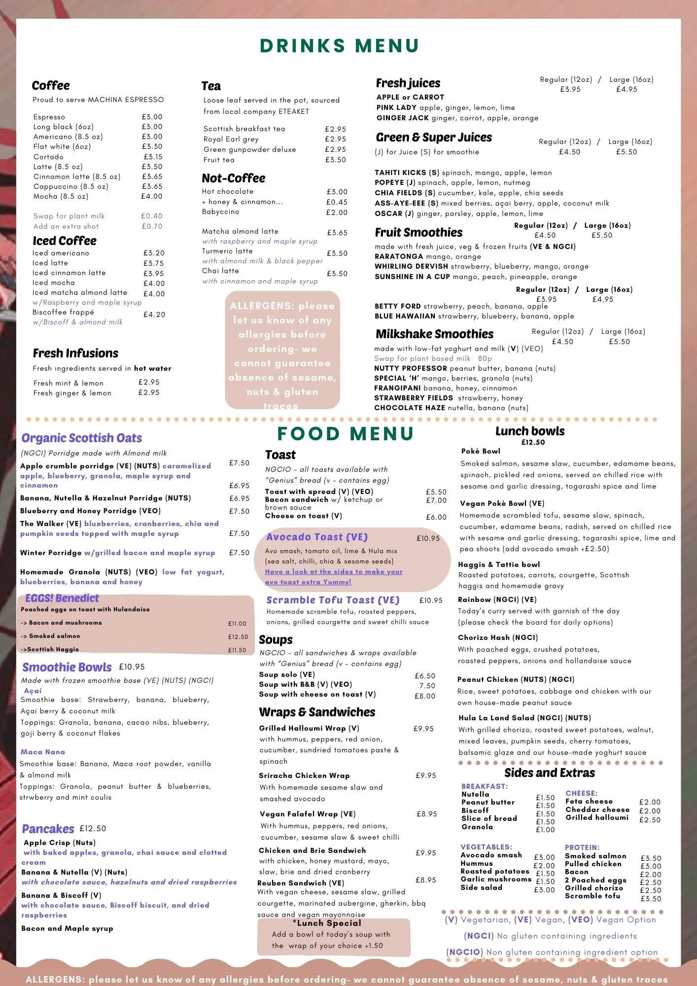 Hula - Breakfast & Brunch Menu