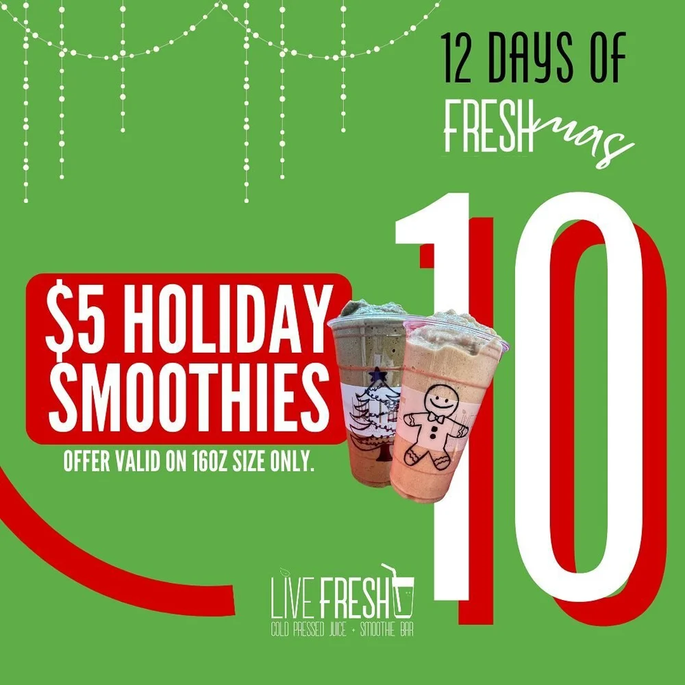 Live Fresh Cold Pressed Juice + Smoothie Bar