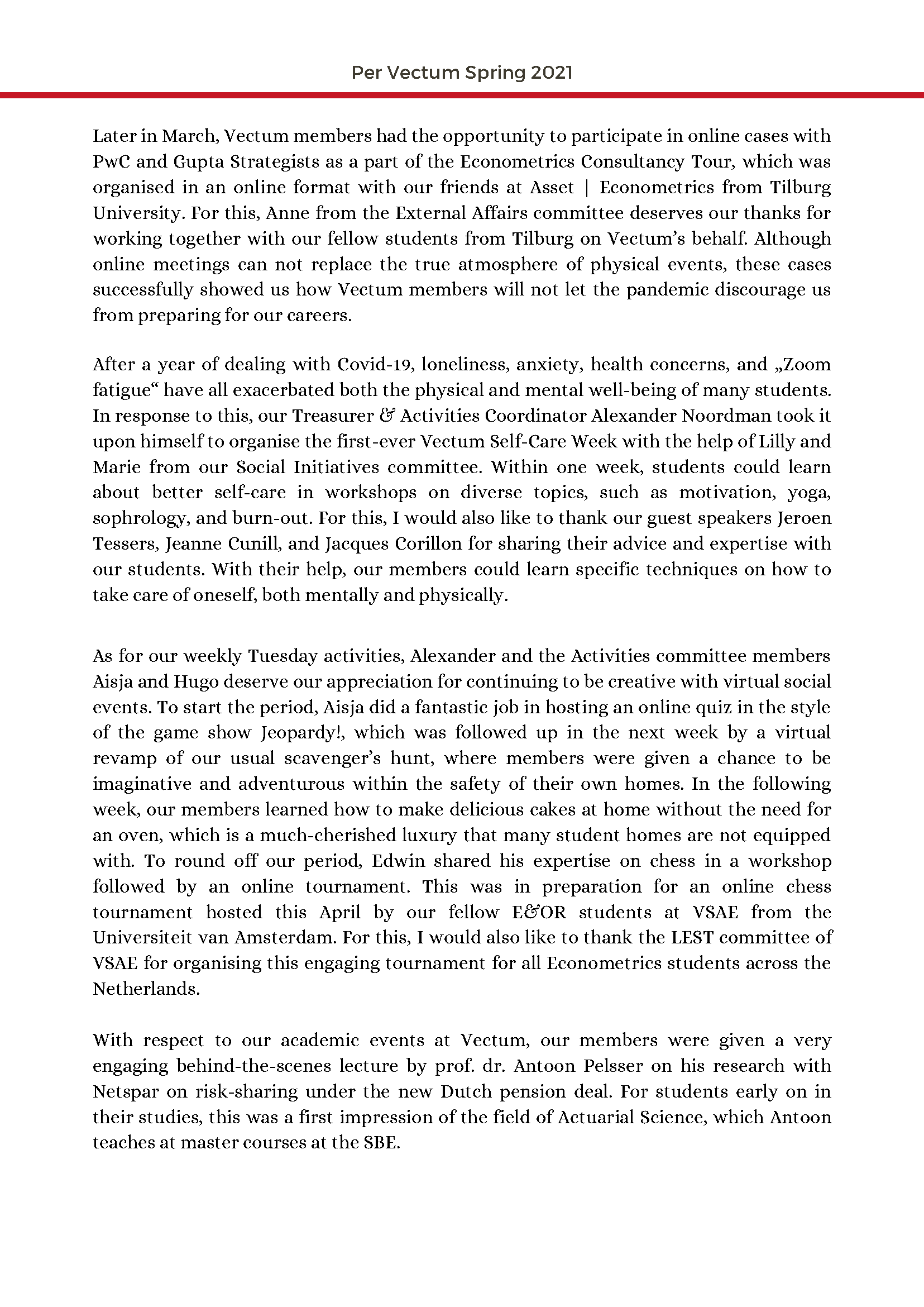 Spring Edition — Vectum