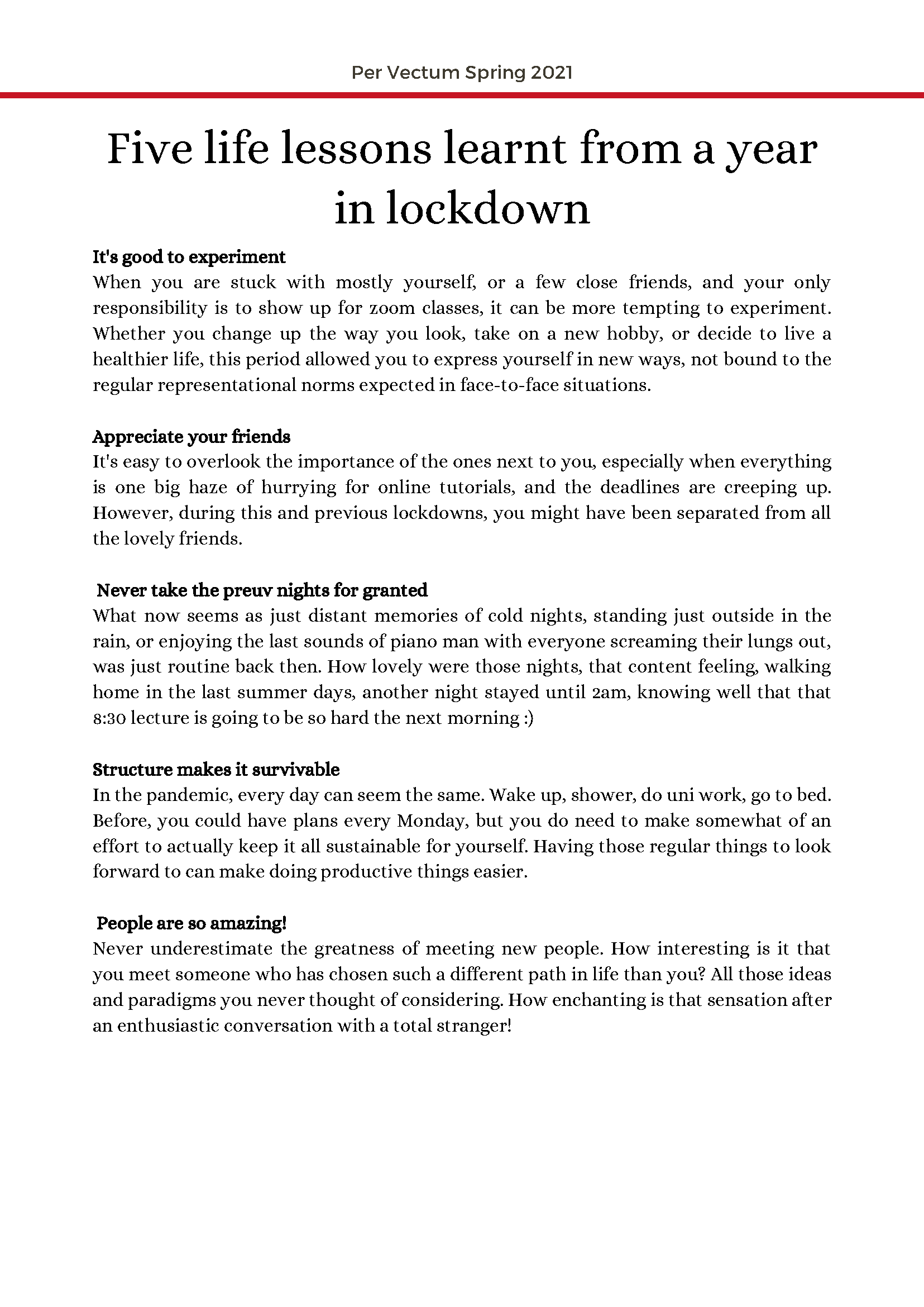 Spring Edition — Vectum