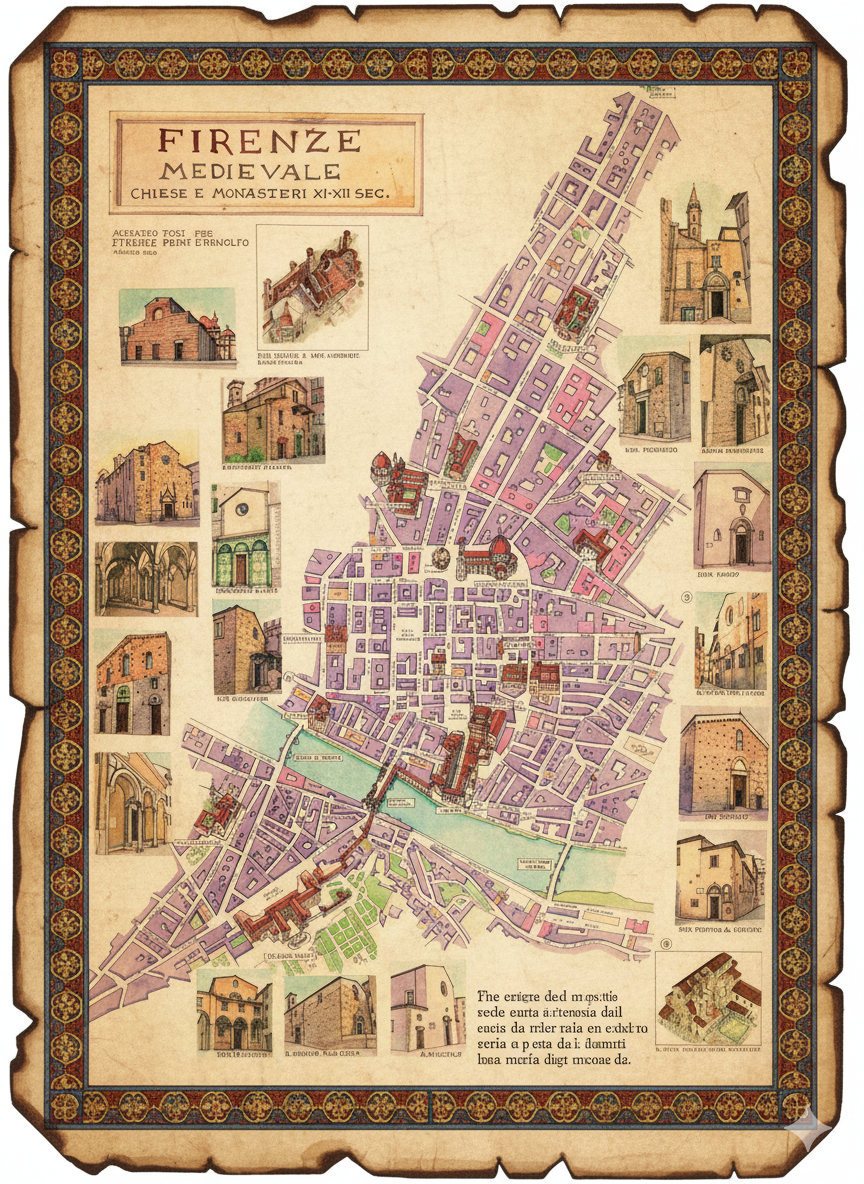 Exploring the Medieval Florence Map: A Guide to Historical Firenze ...