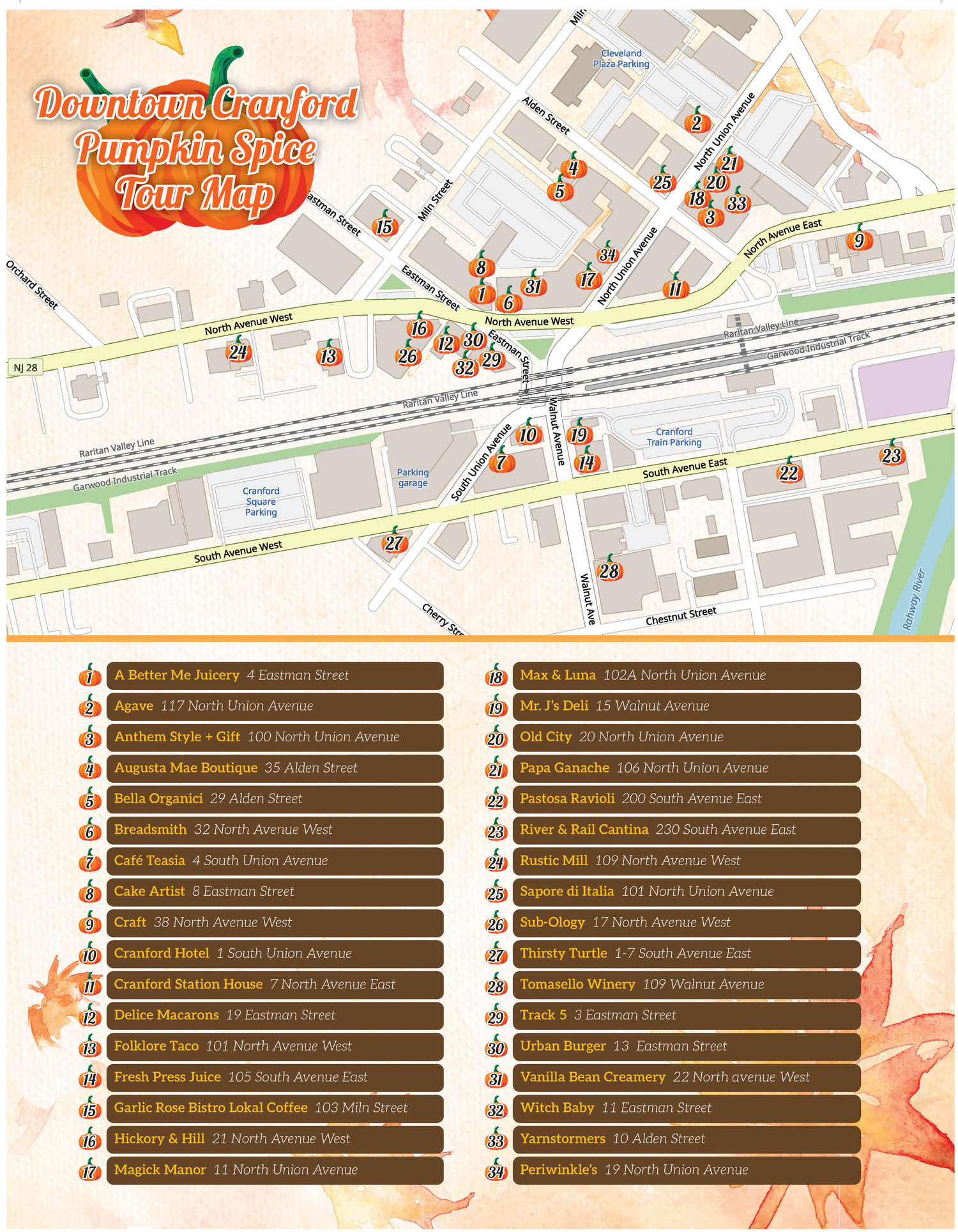 Important Update for Pumpkin Spice Tour Ticket Holders - Downtown Cranford