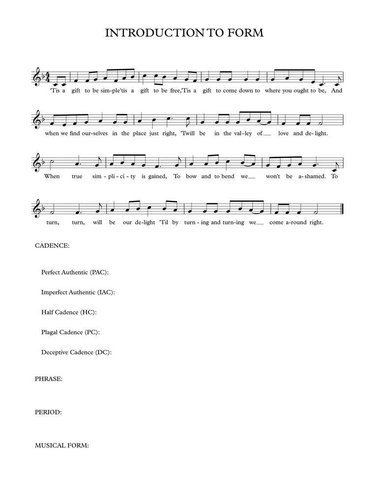 Musical Form — Kaitlin Bove Music