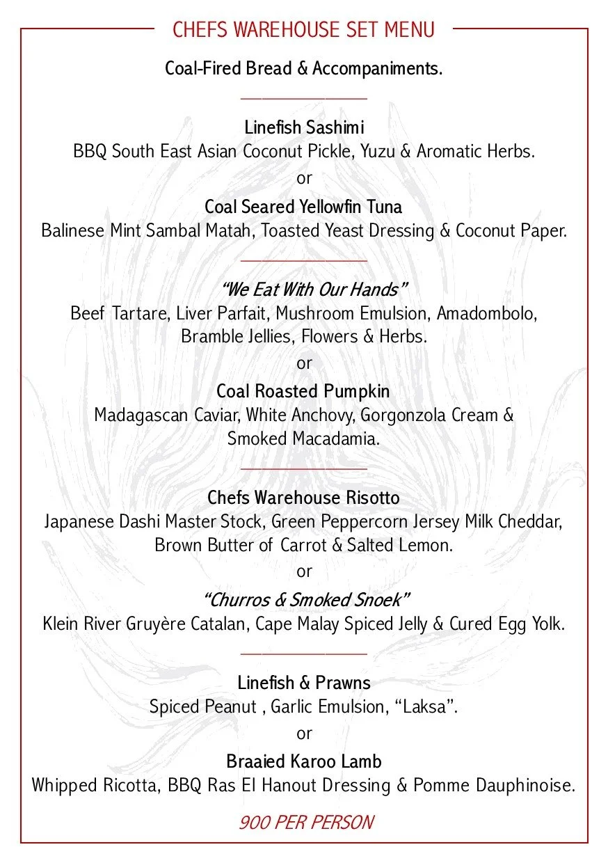Beau Constantia menu — Chefs Warehouse