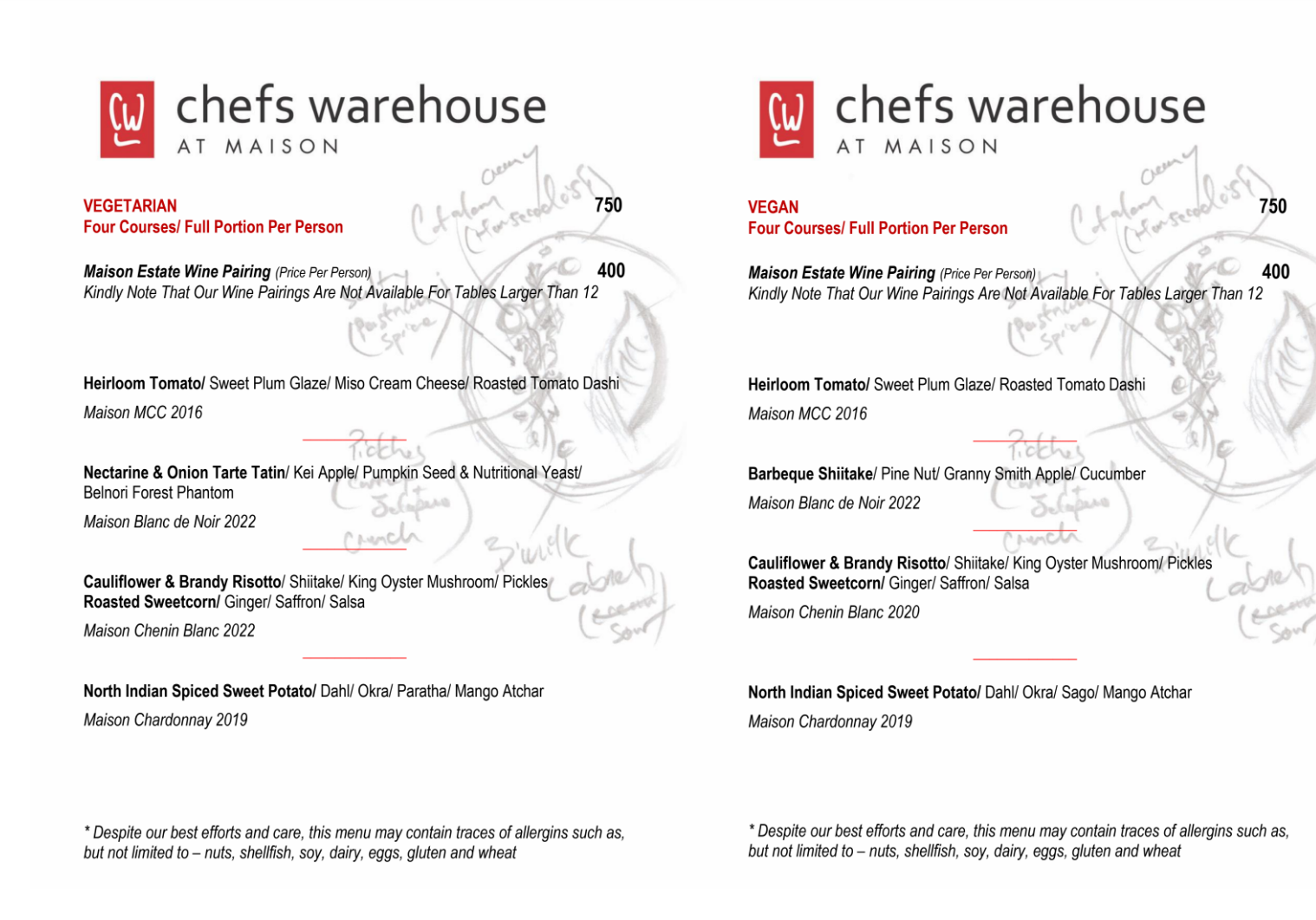 Maison Menu — Chefs Warehouse