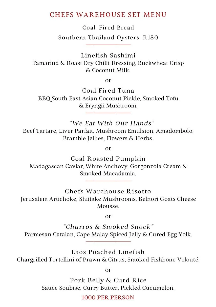 Beau Constantia menu — Chefs Warehouse