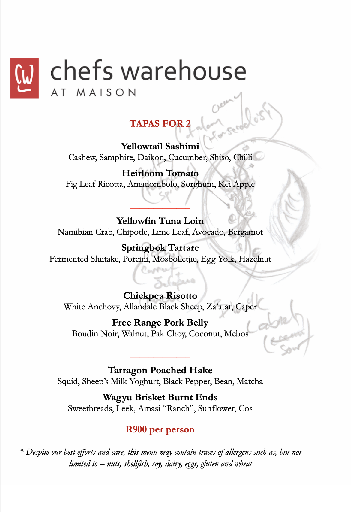 Maison Menu — Chefs Warehouse