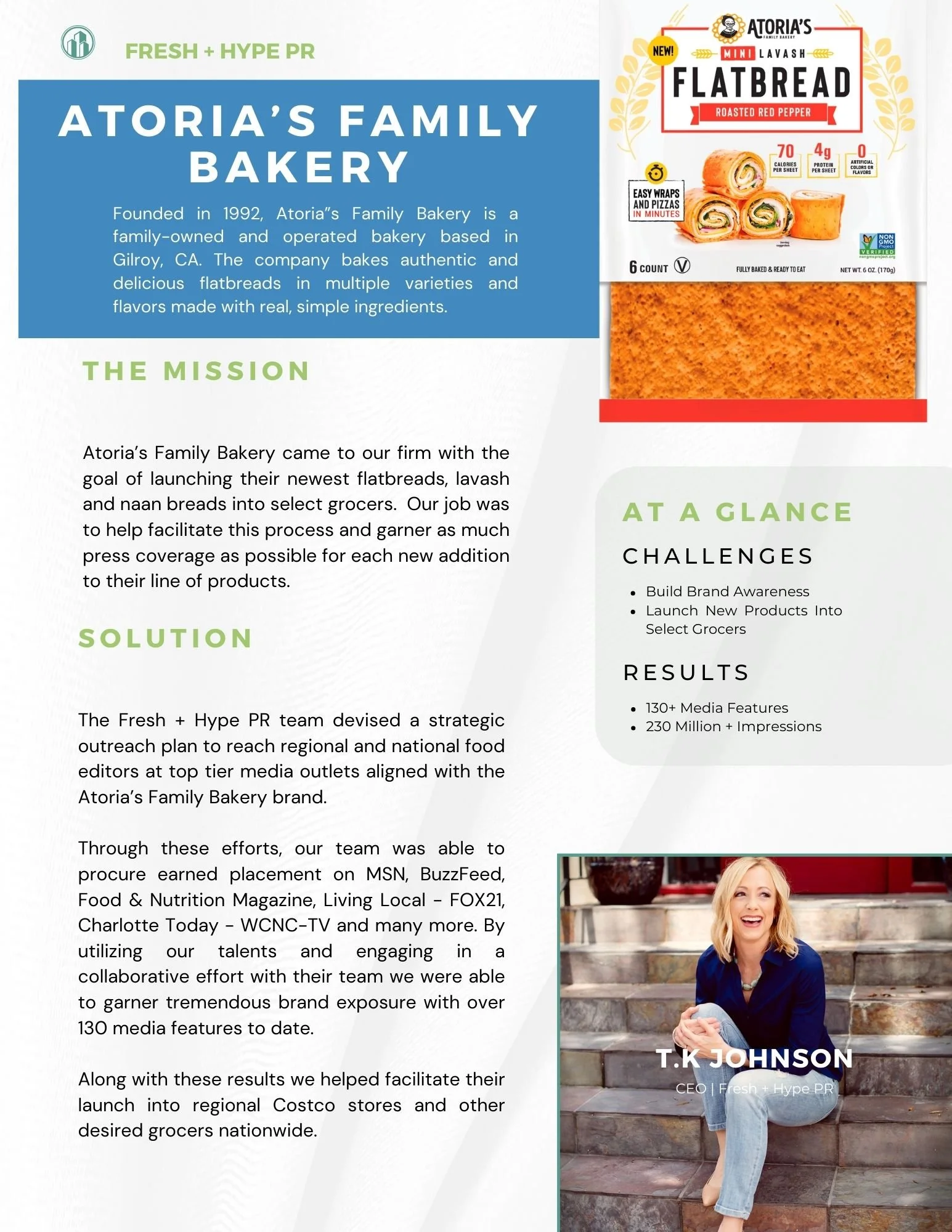 Atoria's Family Bakery — Fresh + Hype PR