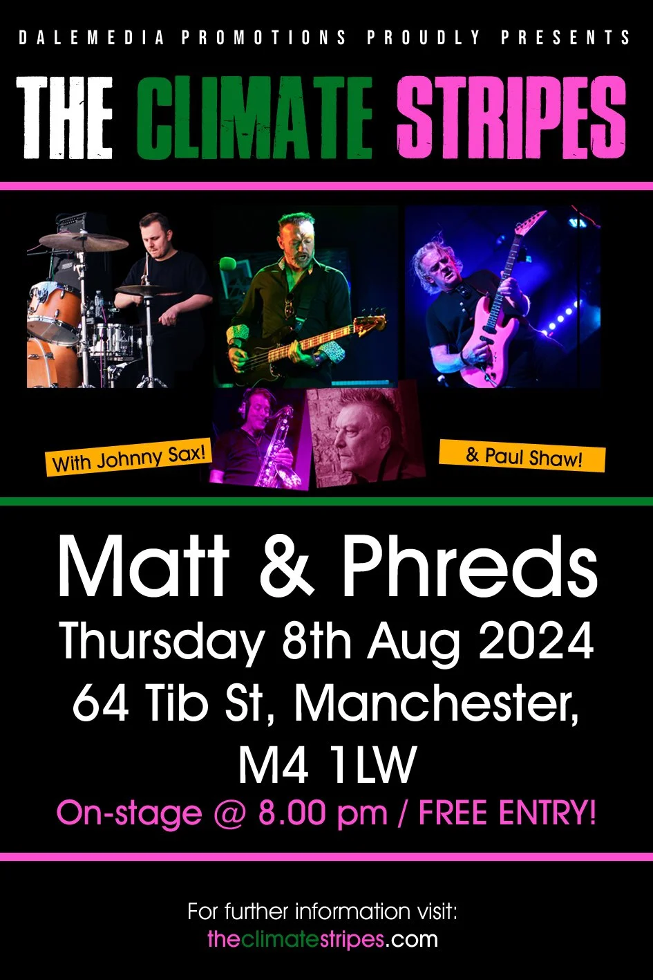 The Climate Stripes - Free Live Music in Manchester — Matt & Phred's