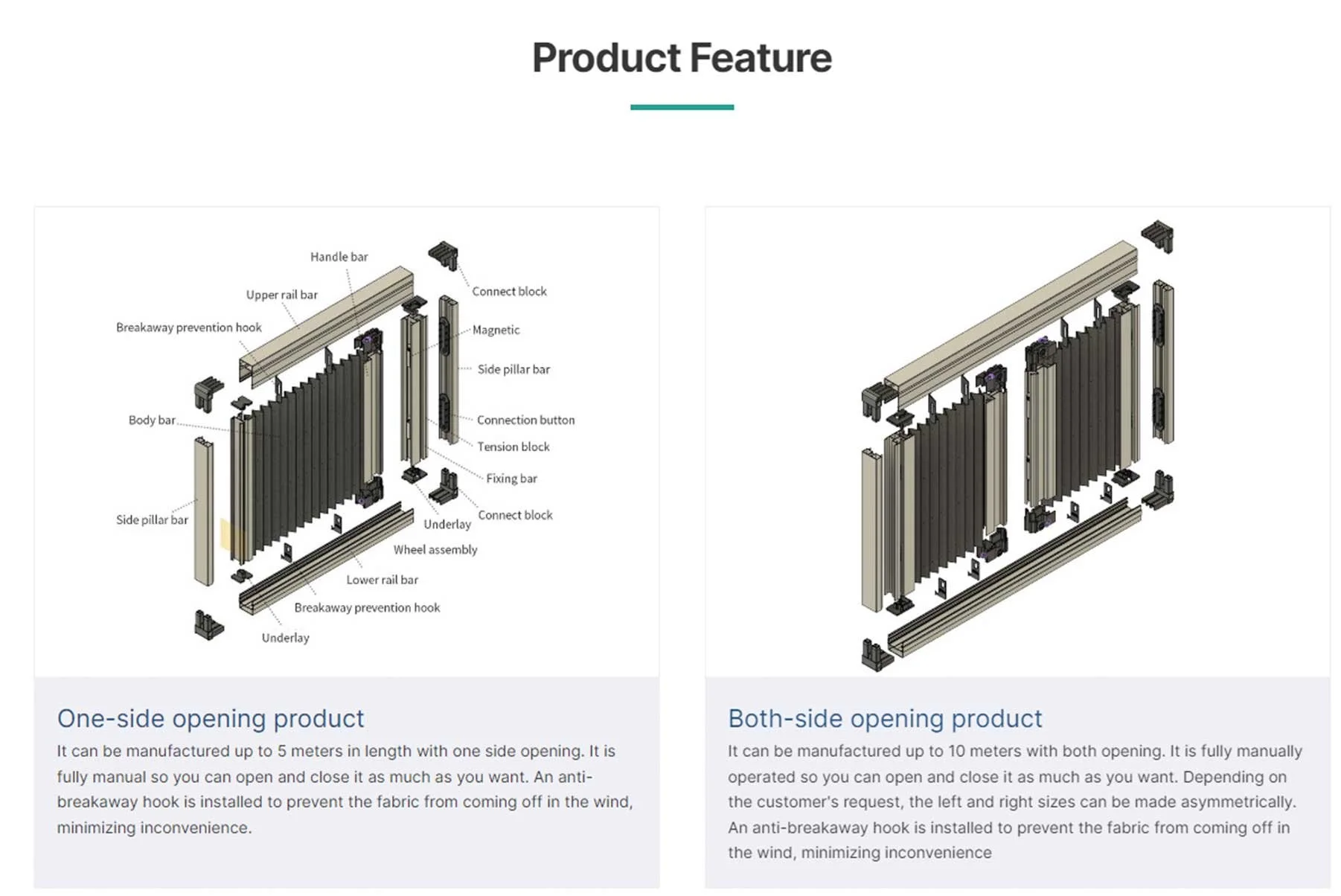 Pleated (folding) Screen for Sliding and Folding doors | Beautiful Blinds