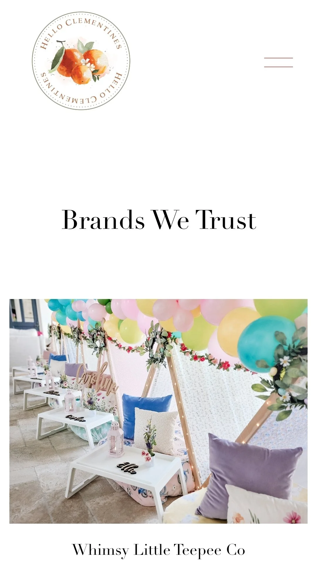 Whimsy Little Teepee Co. Sleepover Parties & Events