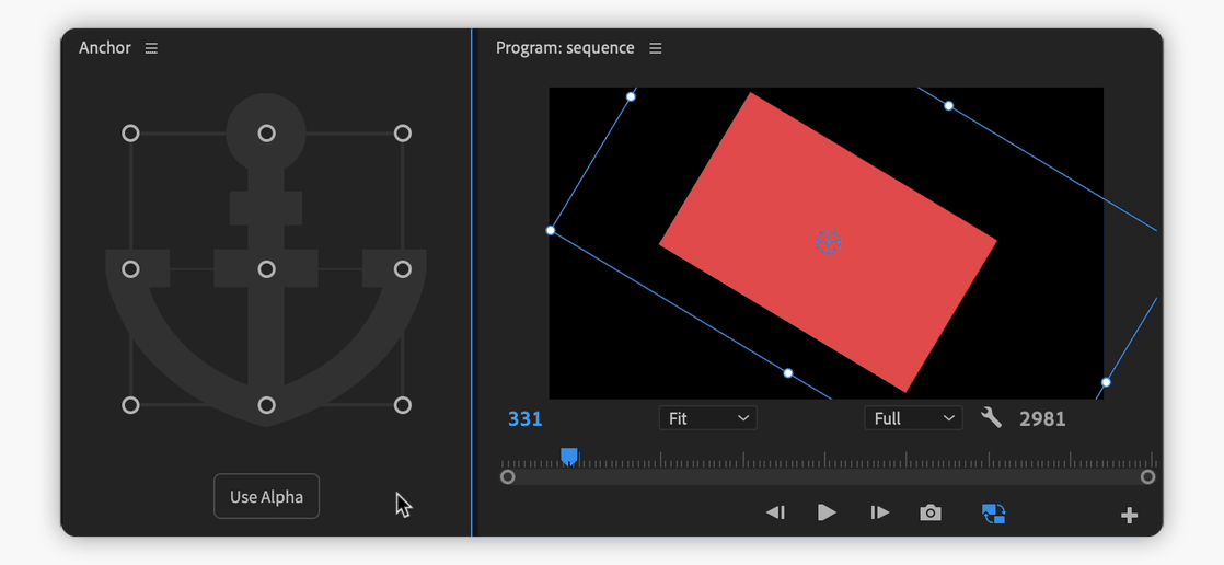 Anchor – Premiere Pro extension
