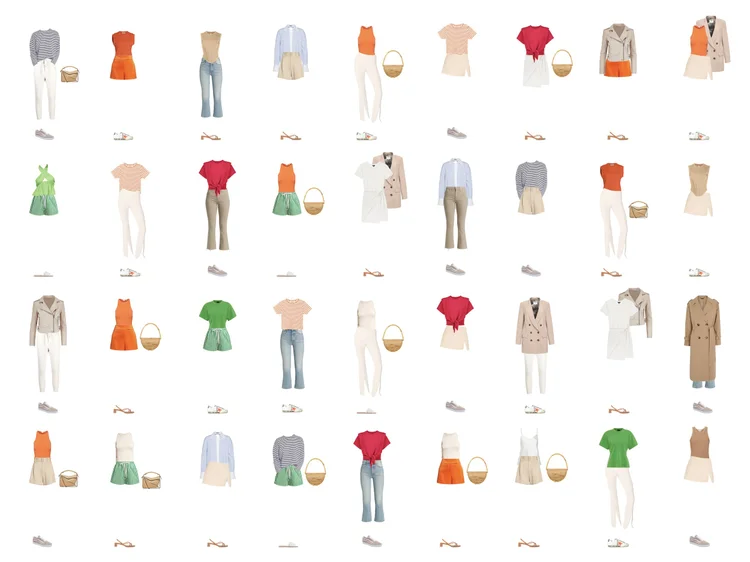 A Vibrant & Chic Summer Caspule Wardrobe for the Spring Color Type ...