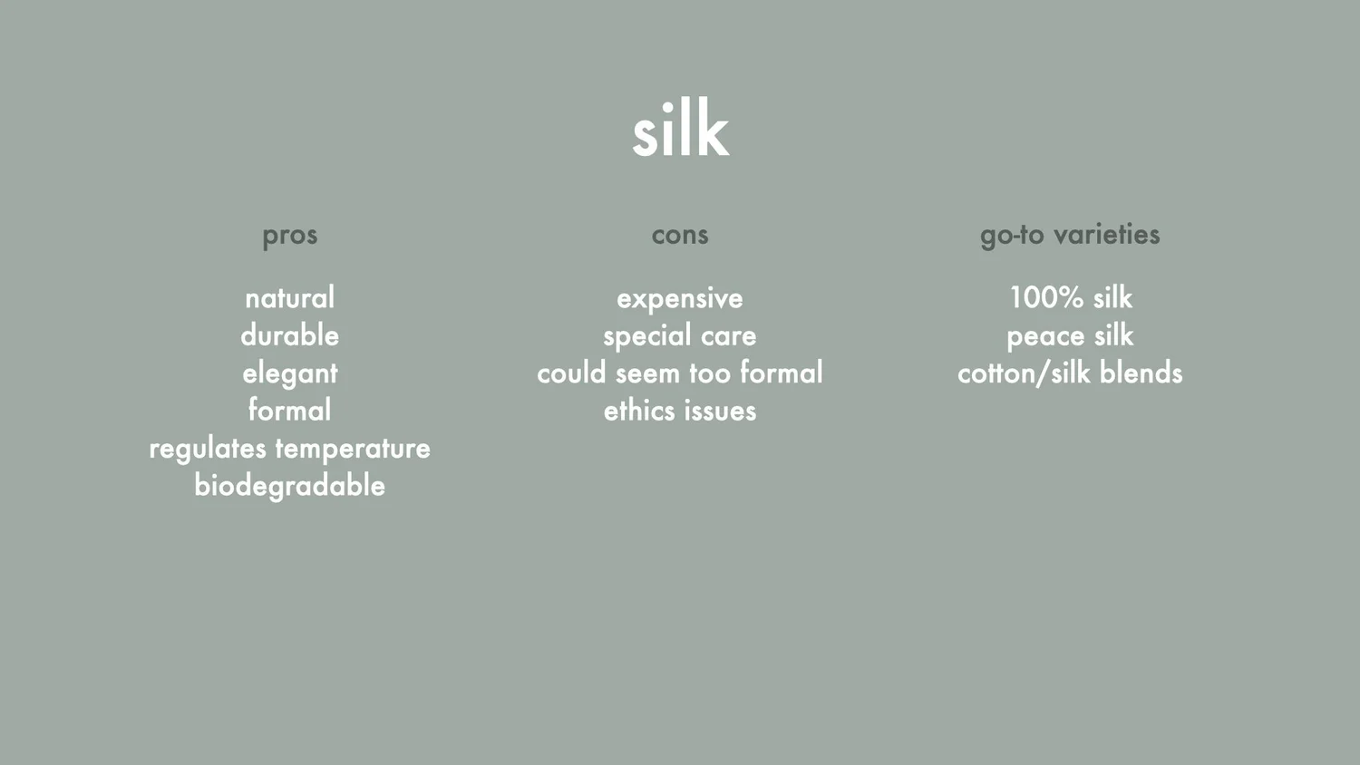 Quality Clothing Guide: Materials — alyssa rudman