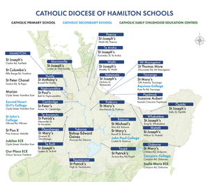 School Map & Contacts — Catholic Diocese of Hamilton
