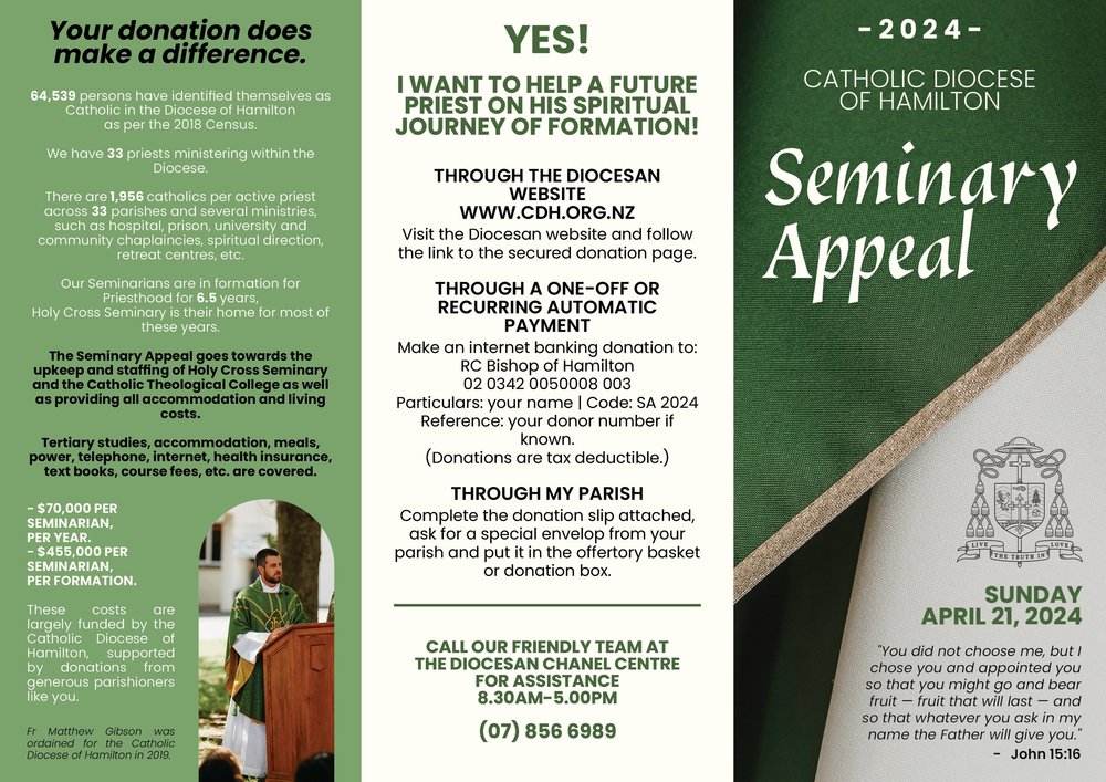 Seminary Appeal — Catholic Diocese of Hamilton