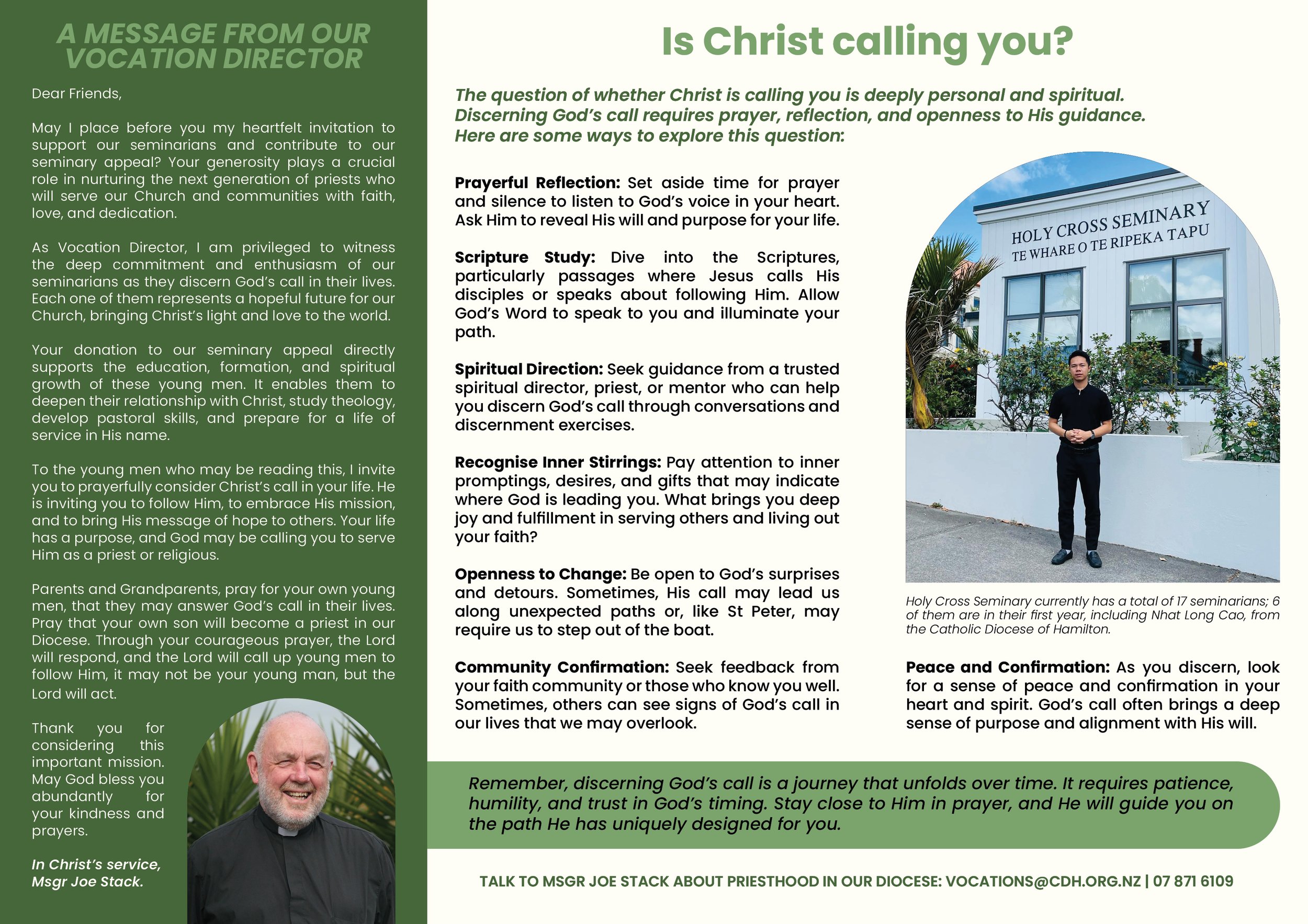 Seminary Appeal — Catholic Diocese of Hamilton