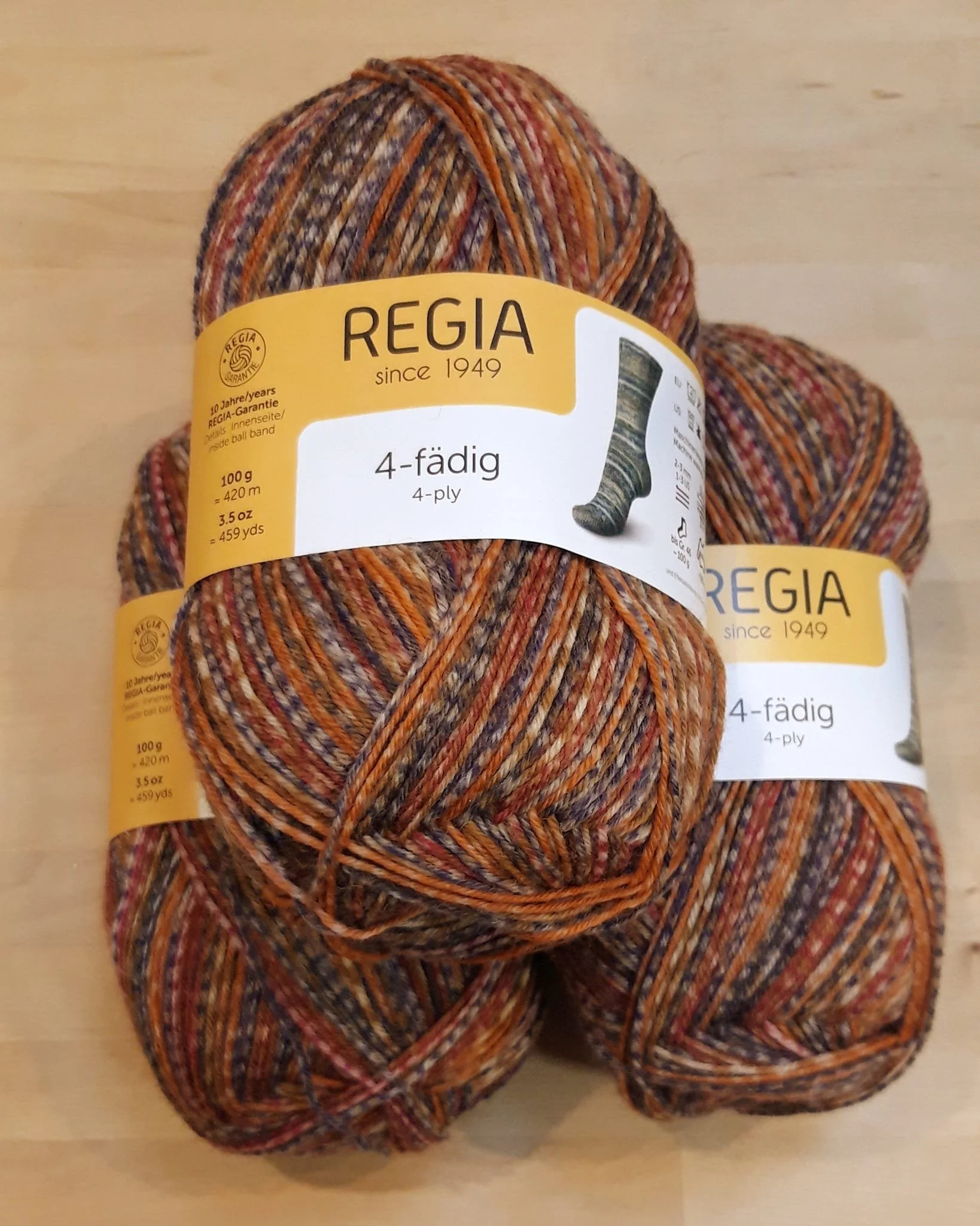 Regia and Opal Wool and Nylon 4 (3) ply sock yarn 100g balls — Fankle Yarns