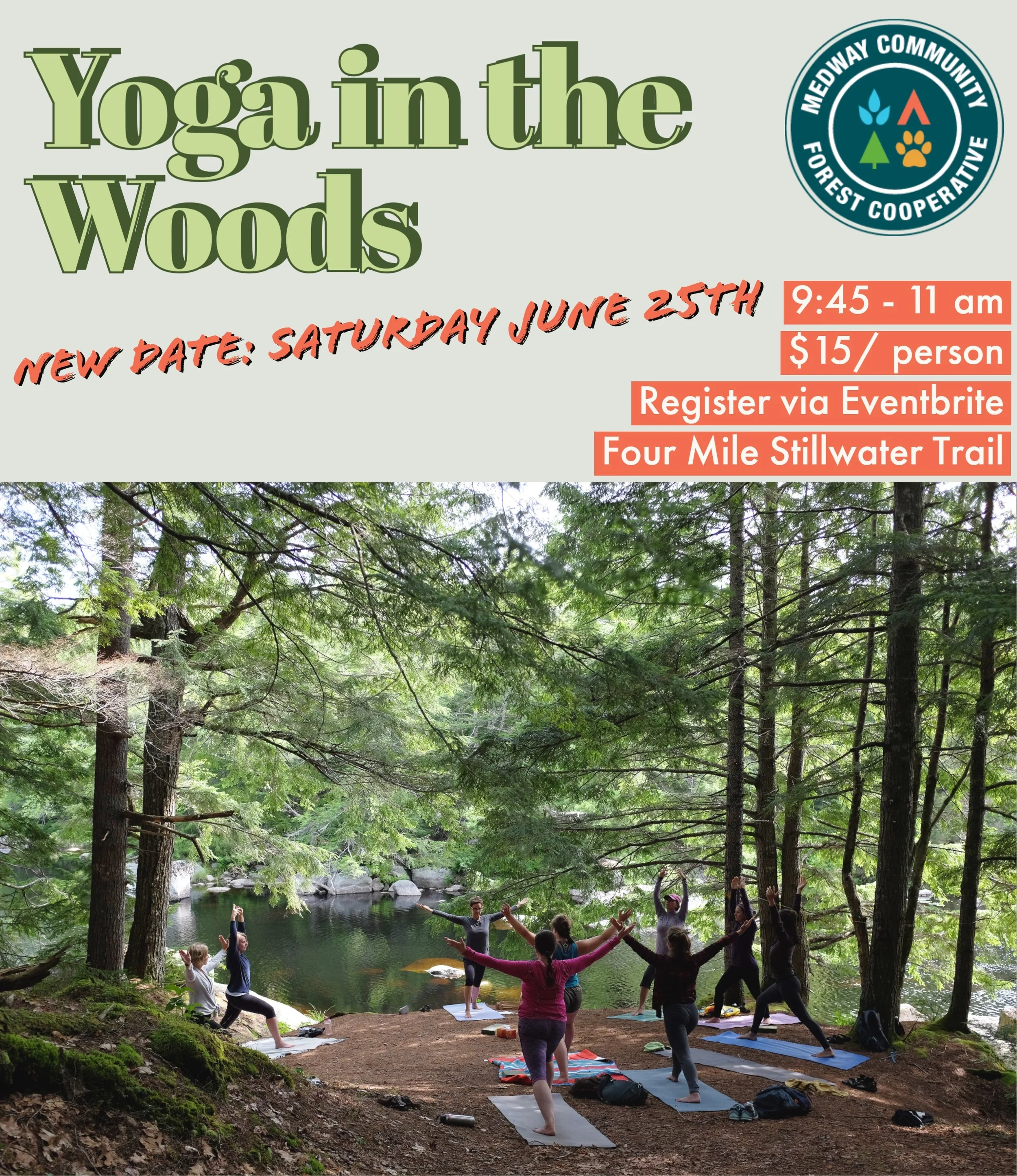 Yoga in the Woods Event — Medway Community Forest Cooperative