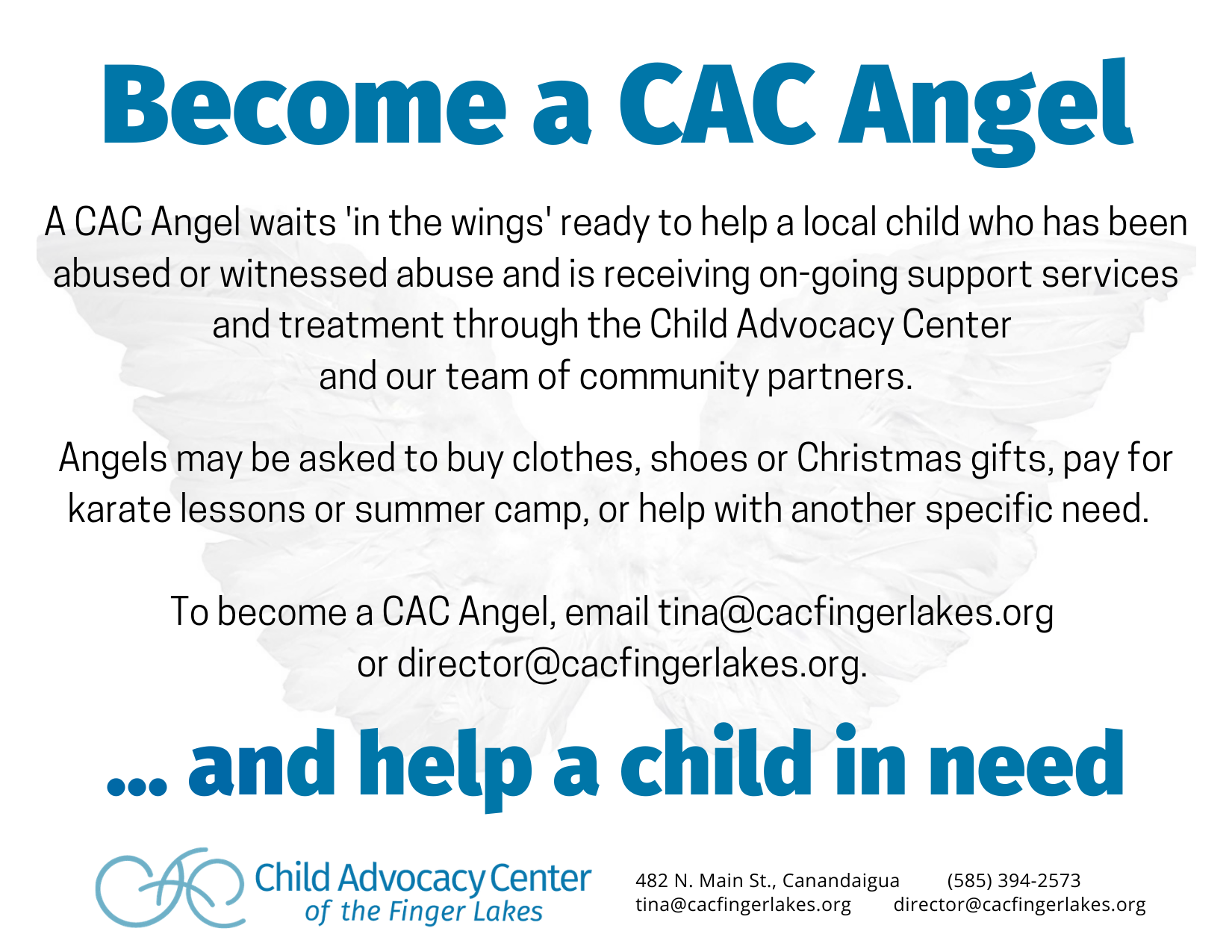 Become a CAC Angel — Child Advocacy Center of the Finger Lakes