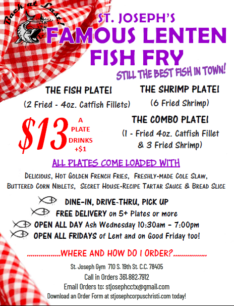 Annual Lenten Fish Fry — St. Joseph's Catholic Church