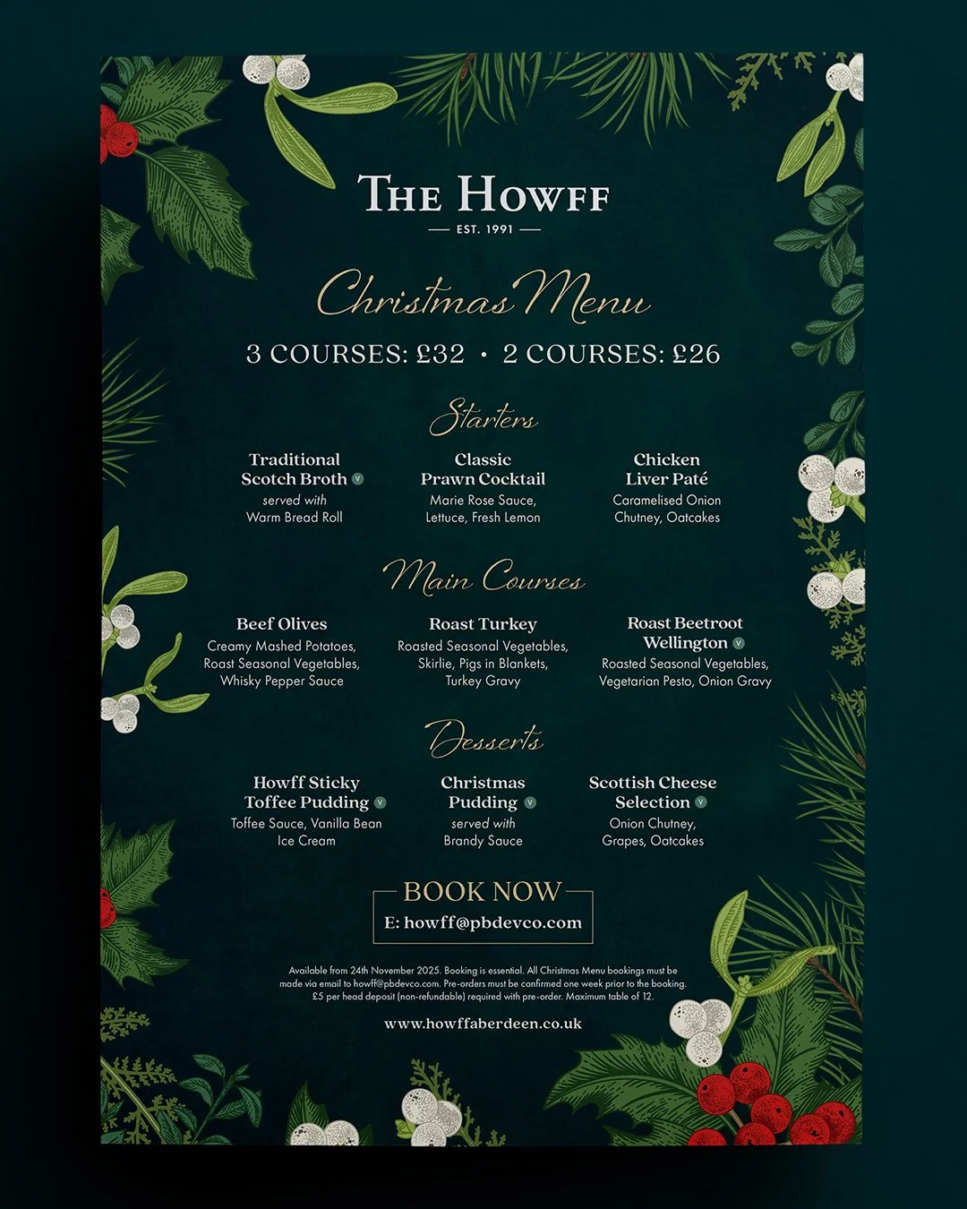 Menus — The Howff