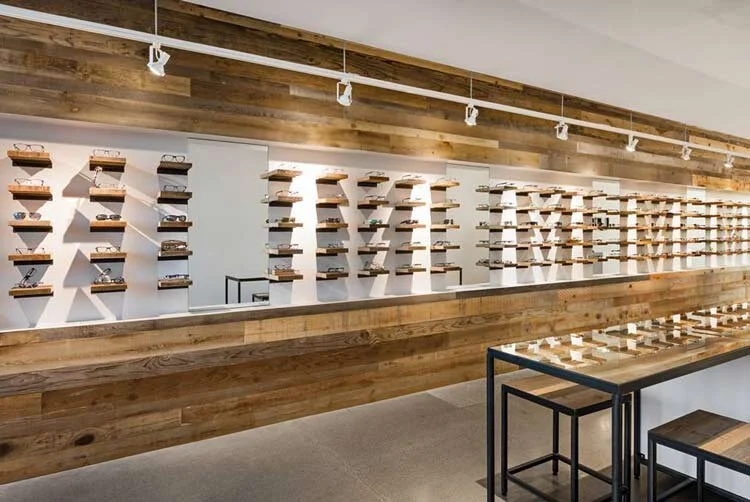 Project Log: Contemporary Retail Space with Reclaimed Wood Feature Wall ...