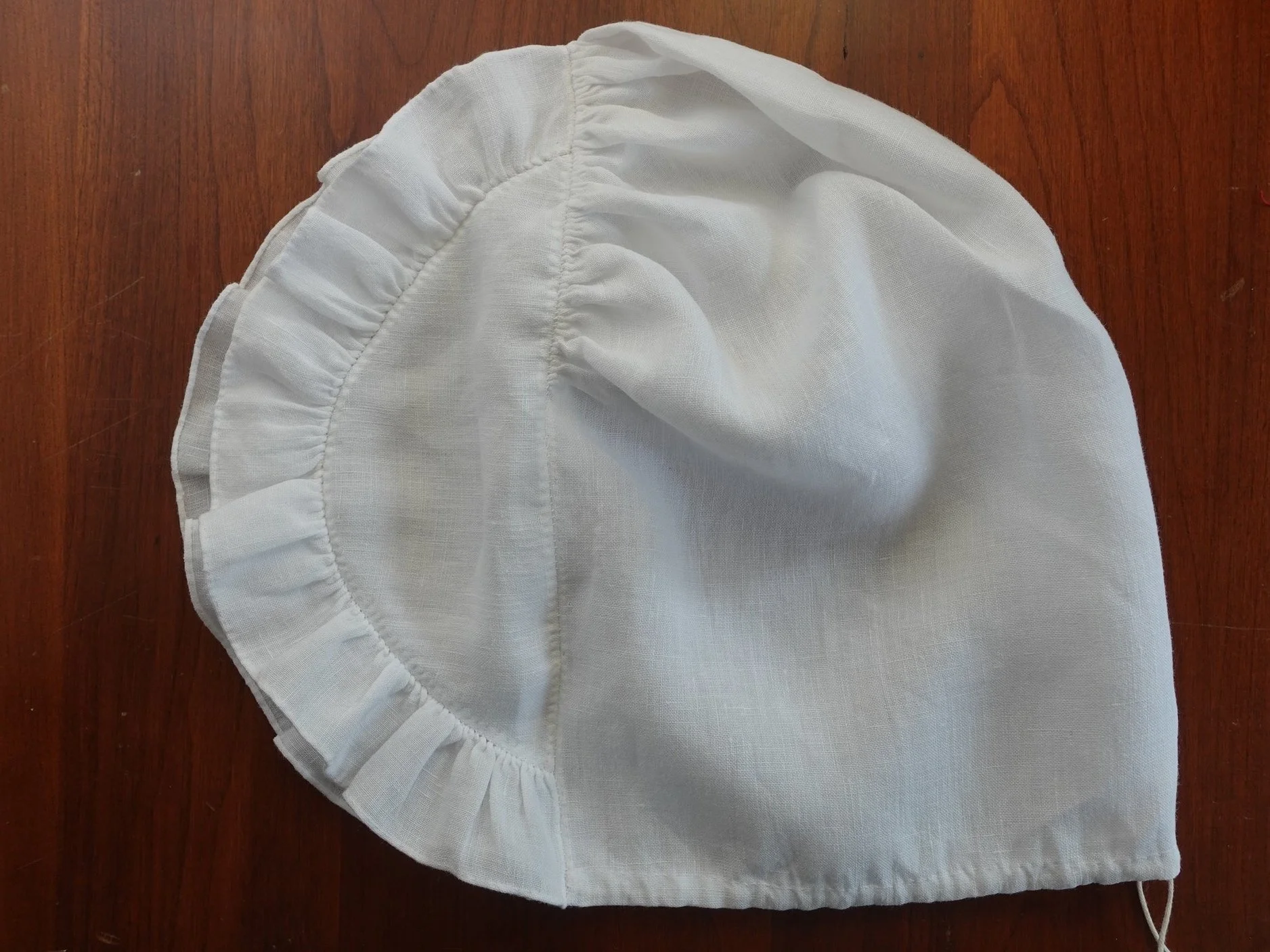 Hand-Sewn French Nightcap c. 1775-1800 — sewn