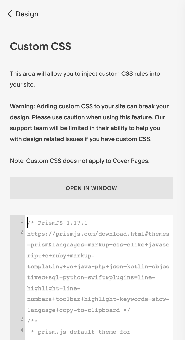 Using Code Highlighting With Squarespace — Bitbuildr