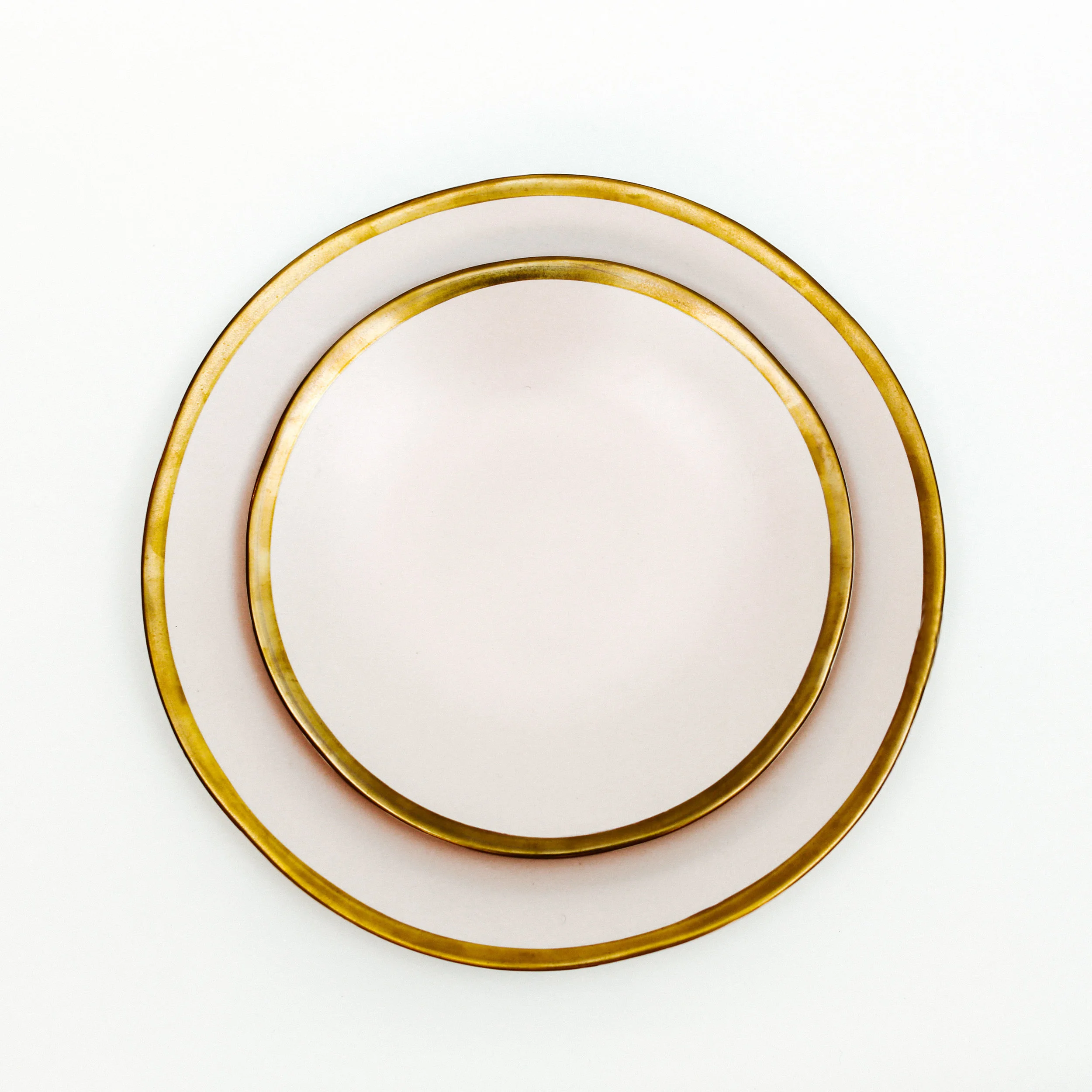 Rita Collection - Gold Rim - Blush - Plates — Table Manners