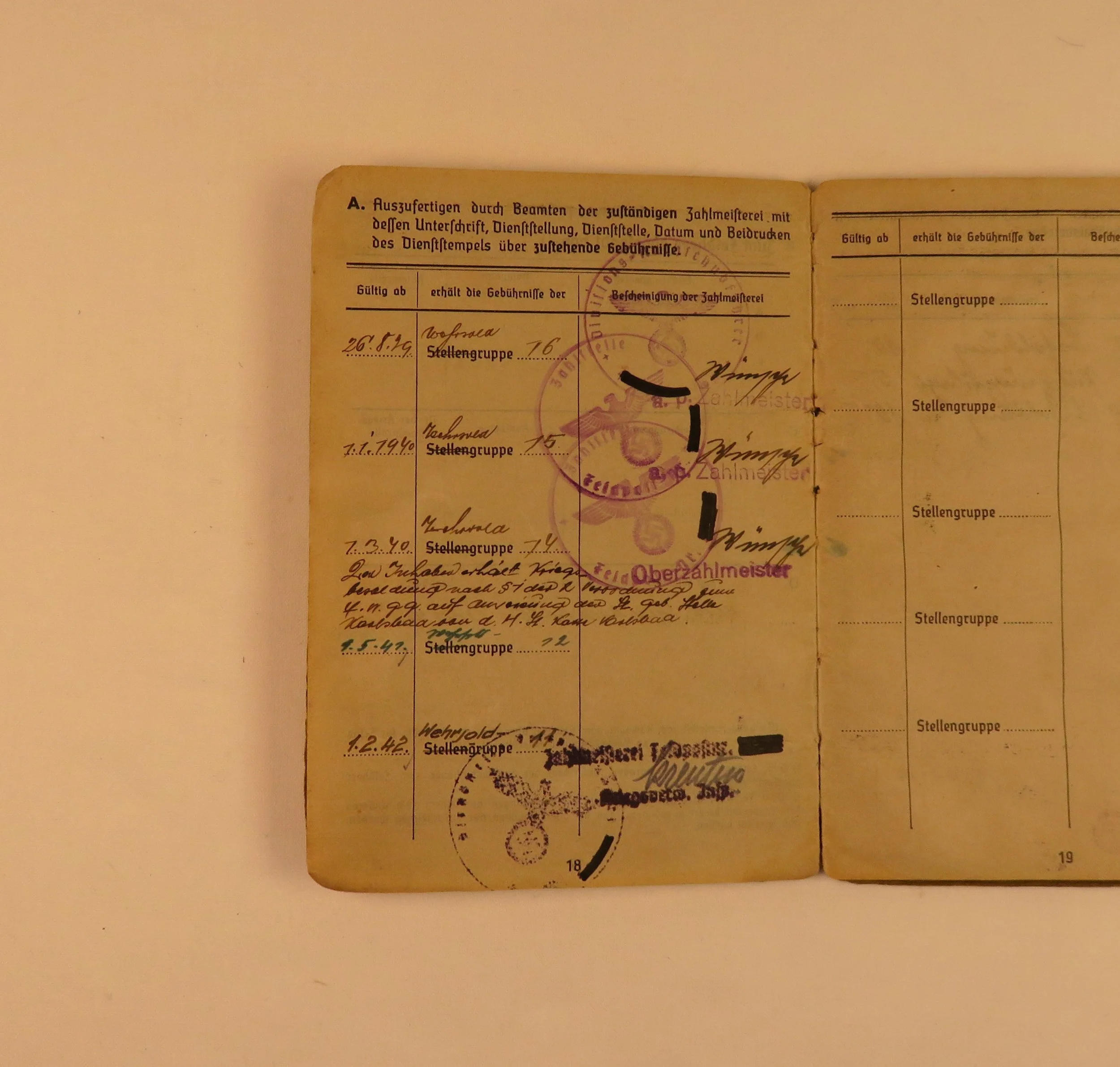 Germany. Heer (Army) Soldbuch & Lappland Shield to Johann Wagner — WW2 ...