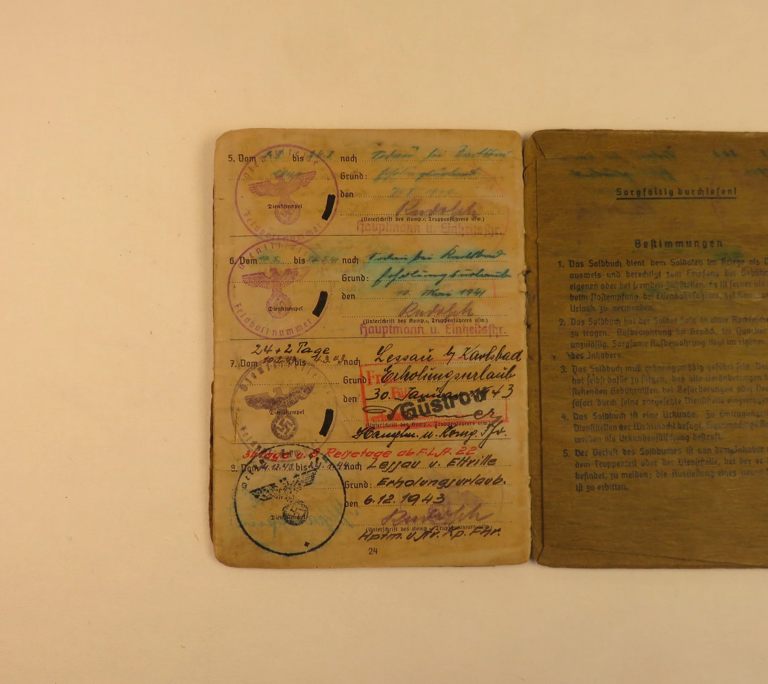 Germany. Heer (Army) Soldbuch & Lappland Shield to Johann Wagner — WW2 ...